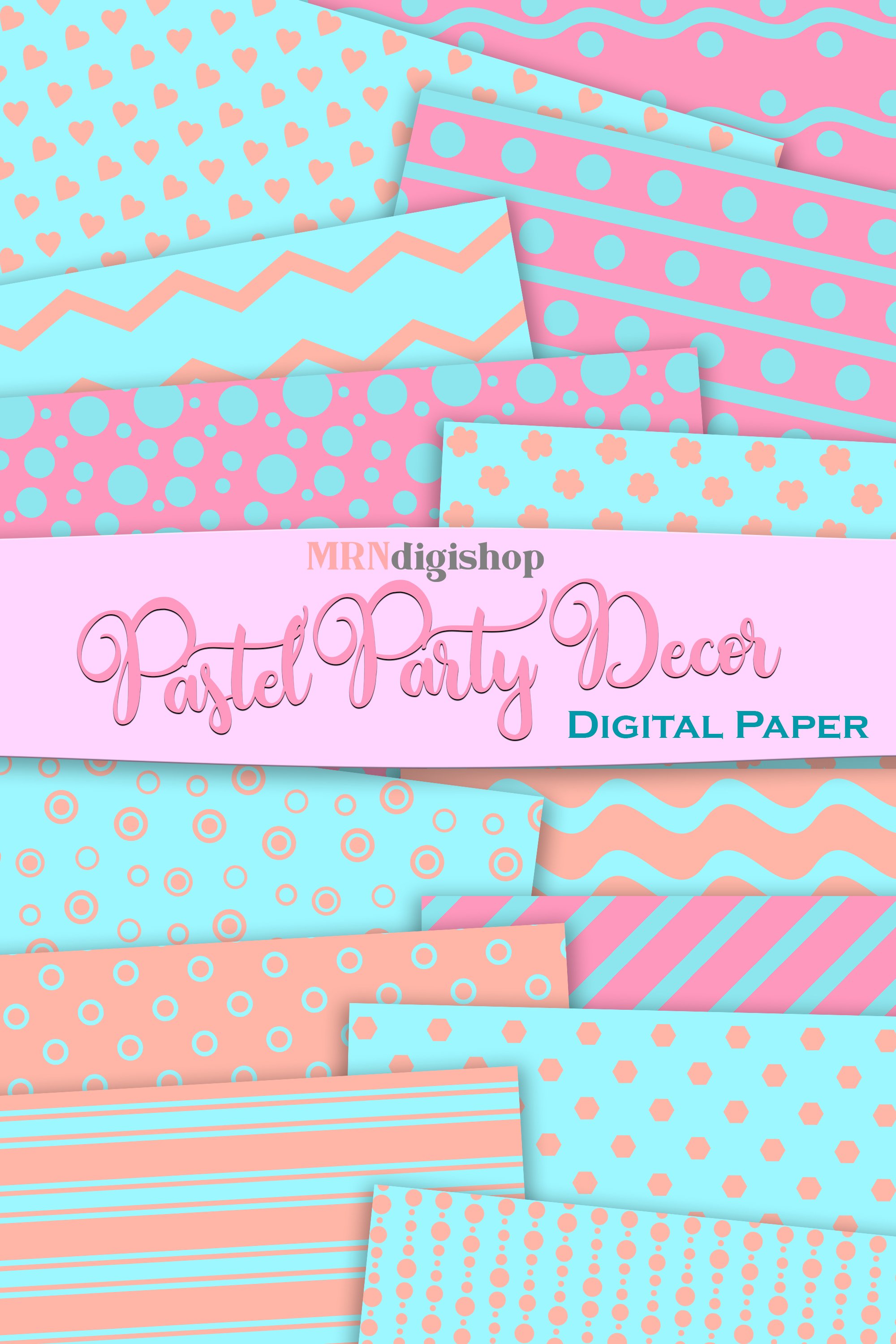 Party Decor Pattern Digital Paper Pack