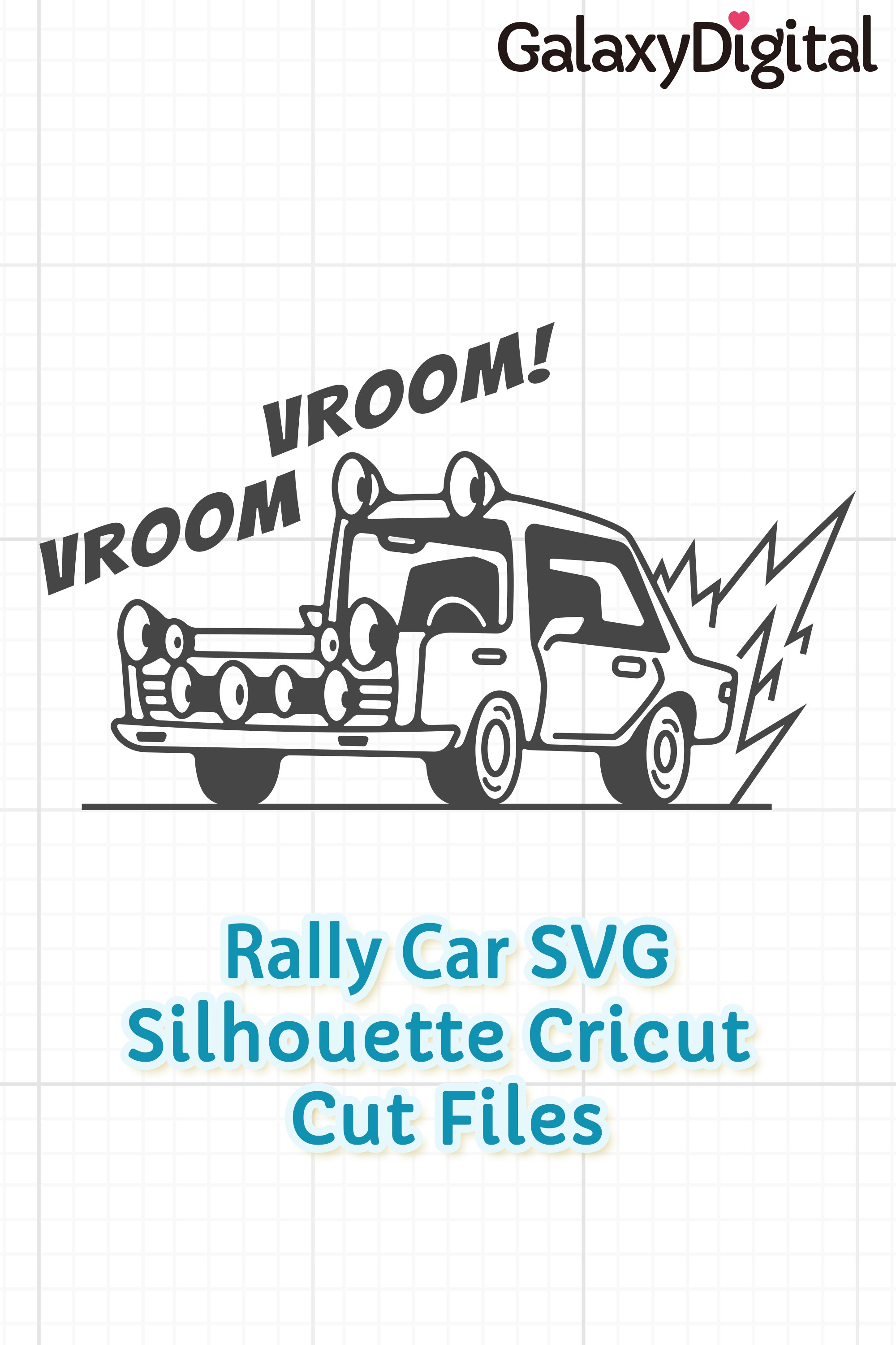 Rally Car SVG, Race Car SVG, Vroom SVG - 231107