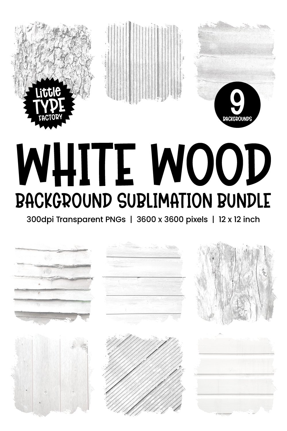 WHITE WOOD | Backsplash Sublimation Bundle