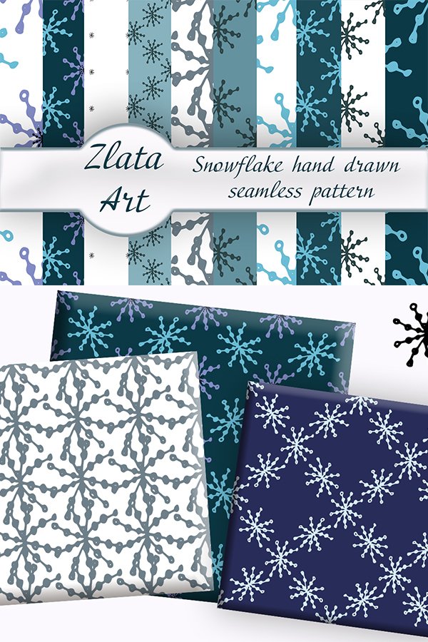 Christmas seamless patterns, winter digital paper (407440)