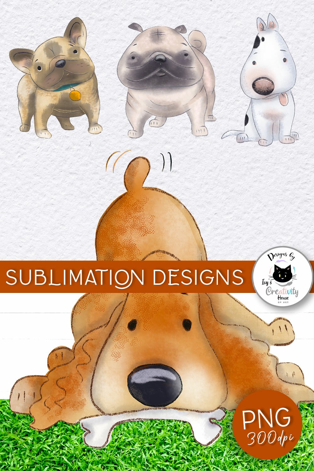 Cute Dog Breed Clipart | Dog Sublimation Designs