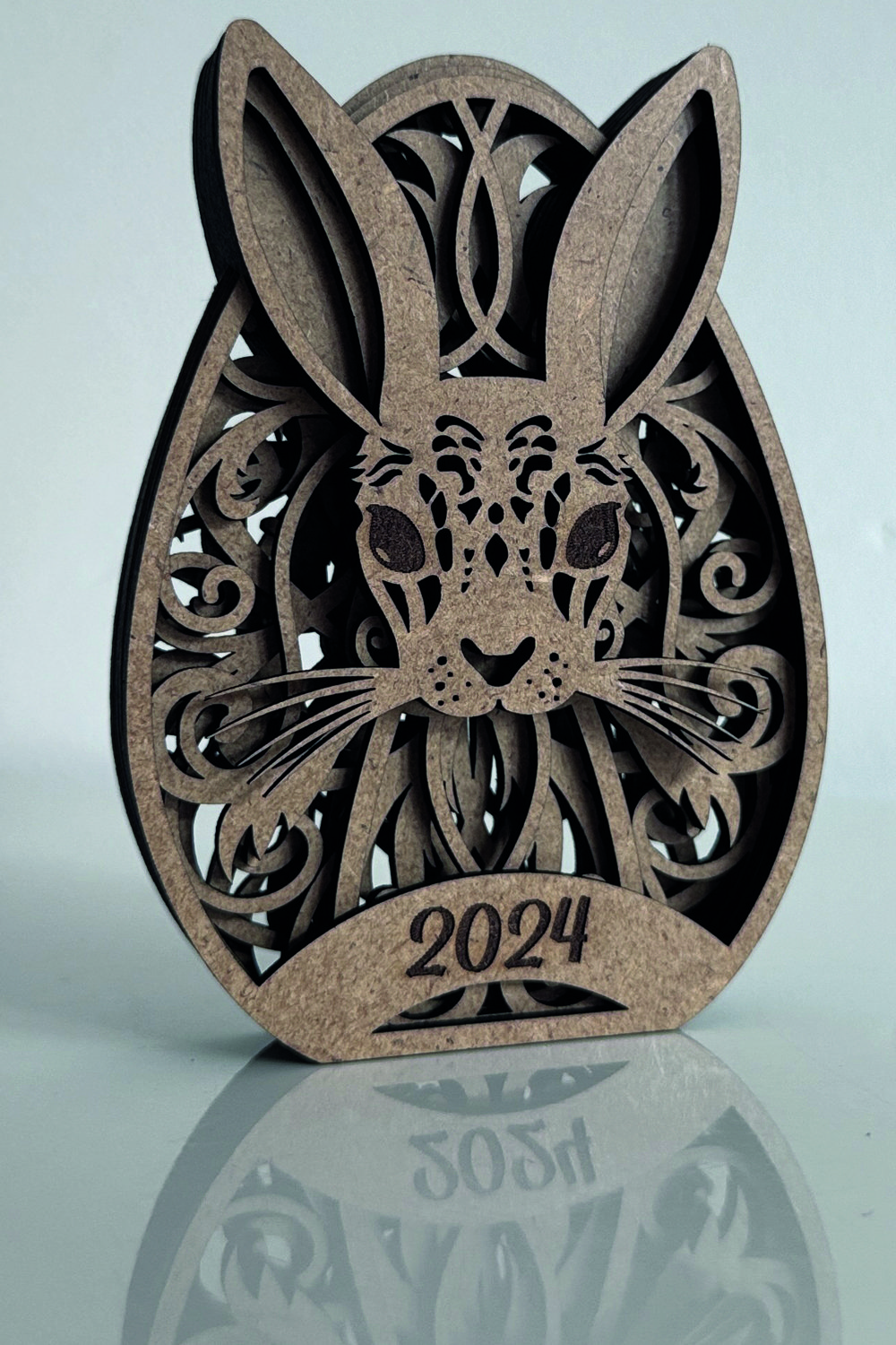 Easter Rabbit Decorative Template, Laser Cut File