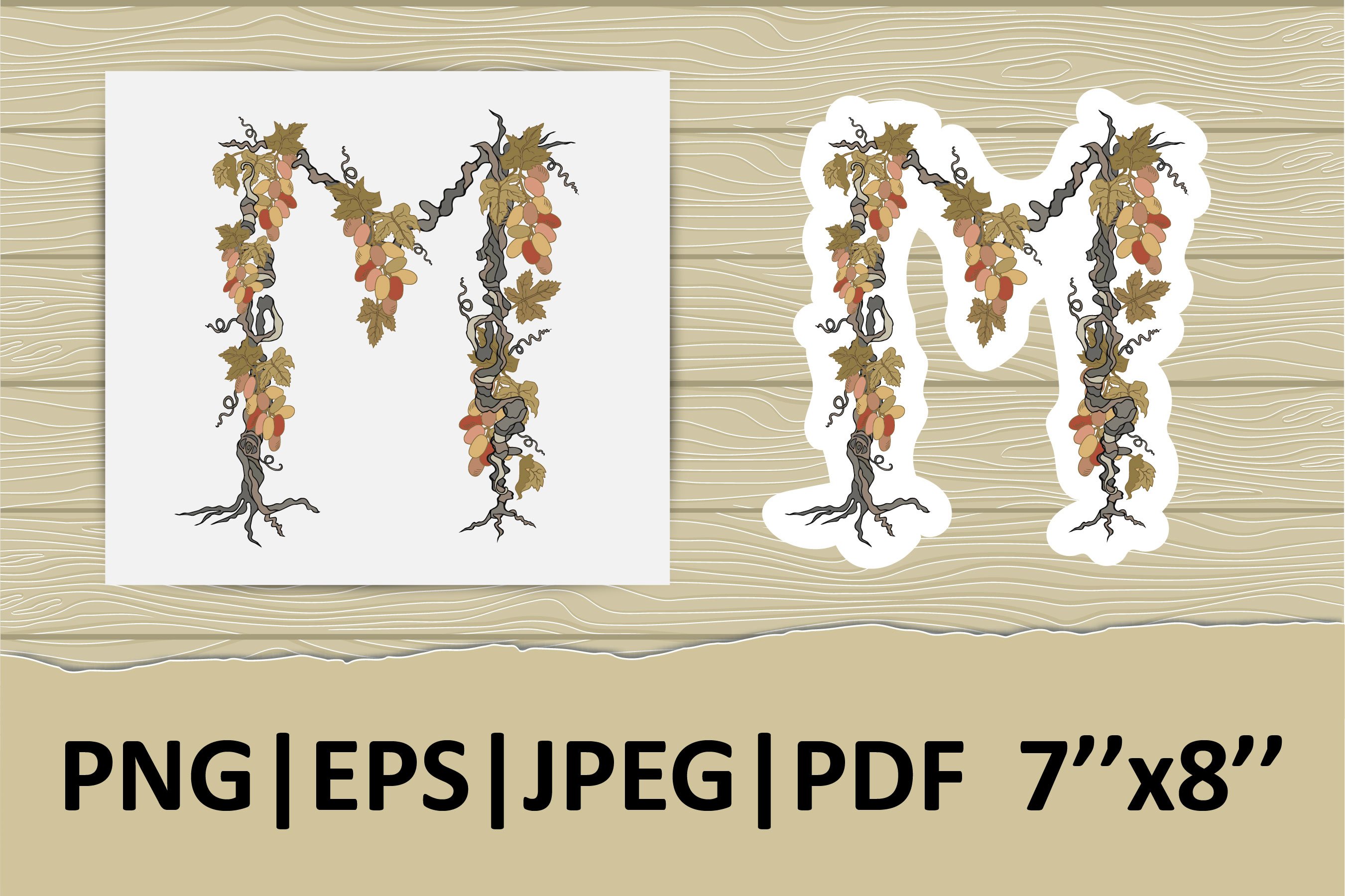 Letter D, monogram D printable, sticker monogram D.