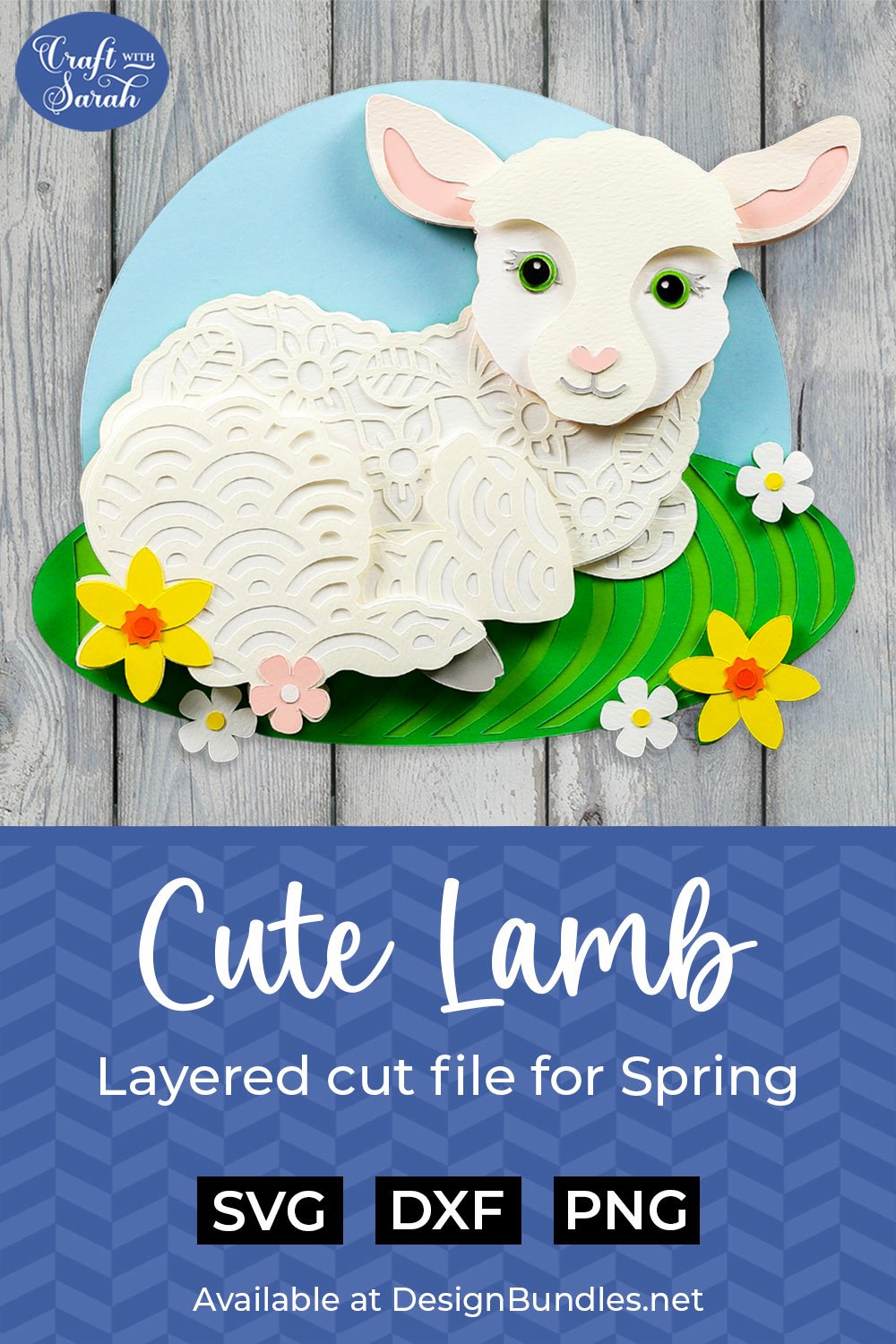 3D Lamb SVG | Layered Easter Lamb SVG Cut File