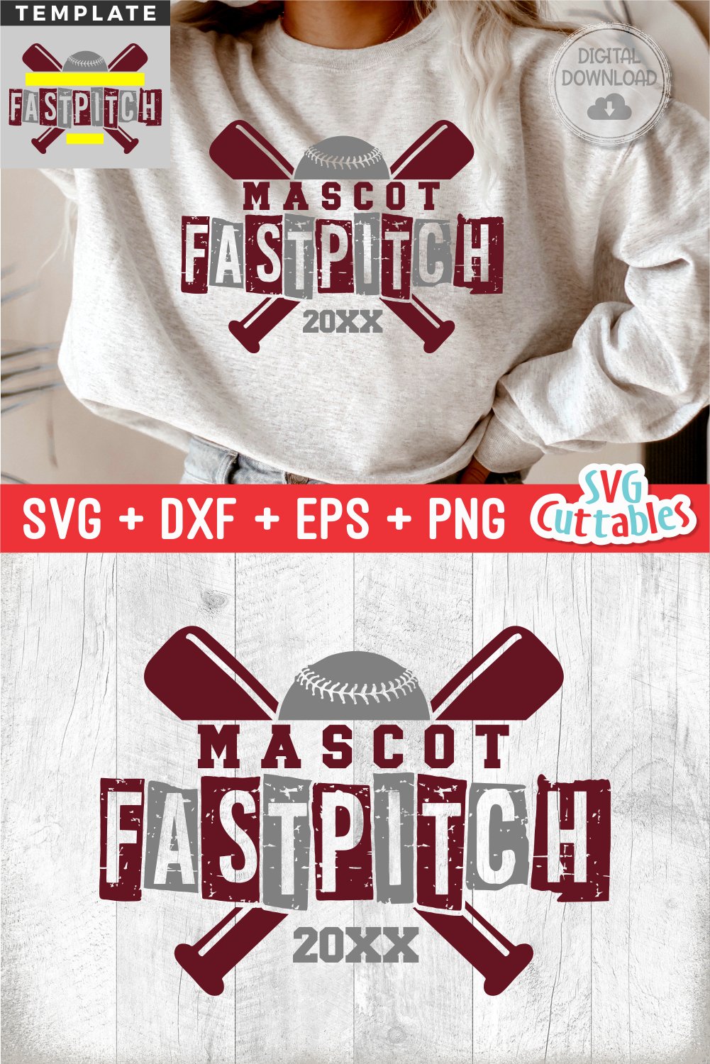 Fastpitch SVG | Fastpitch Template 008