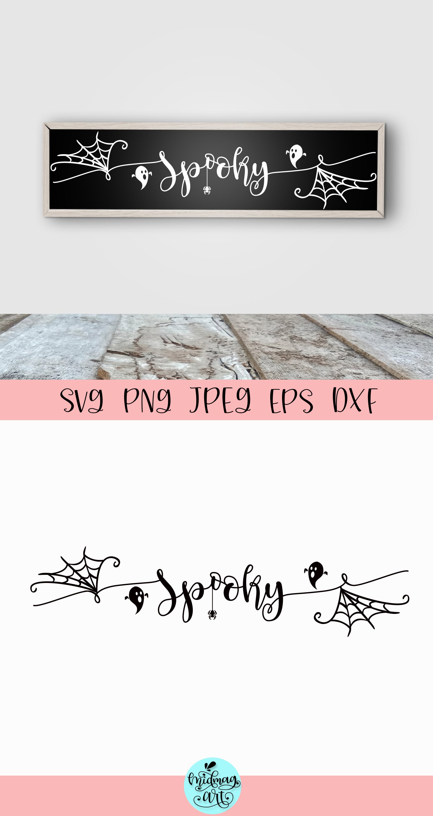 Spooky wood sign svg, halloween wood sign svg