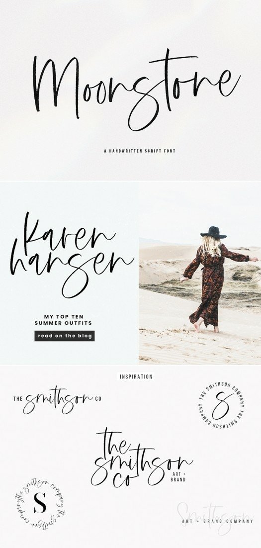 Moonstone - A Handwritten Script Font