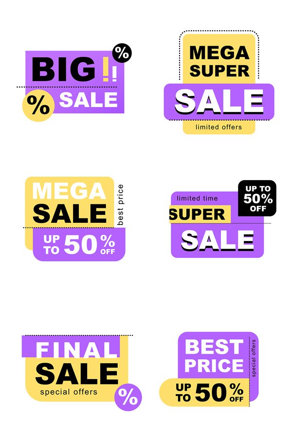 Sale sign set