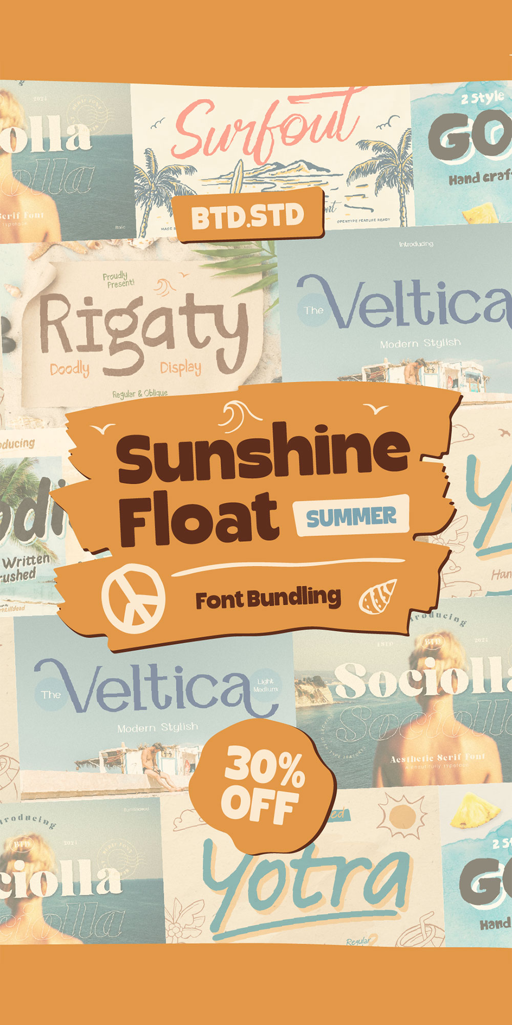 Sunshine Float Font Bundles
