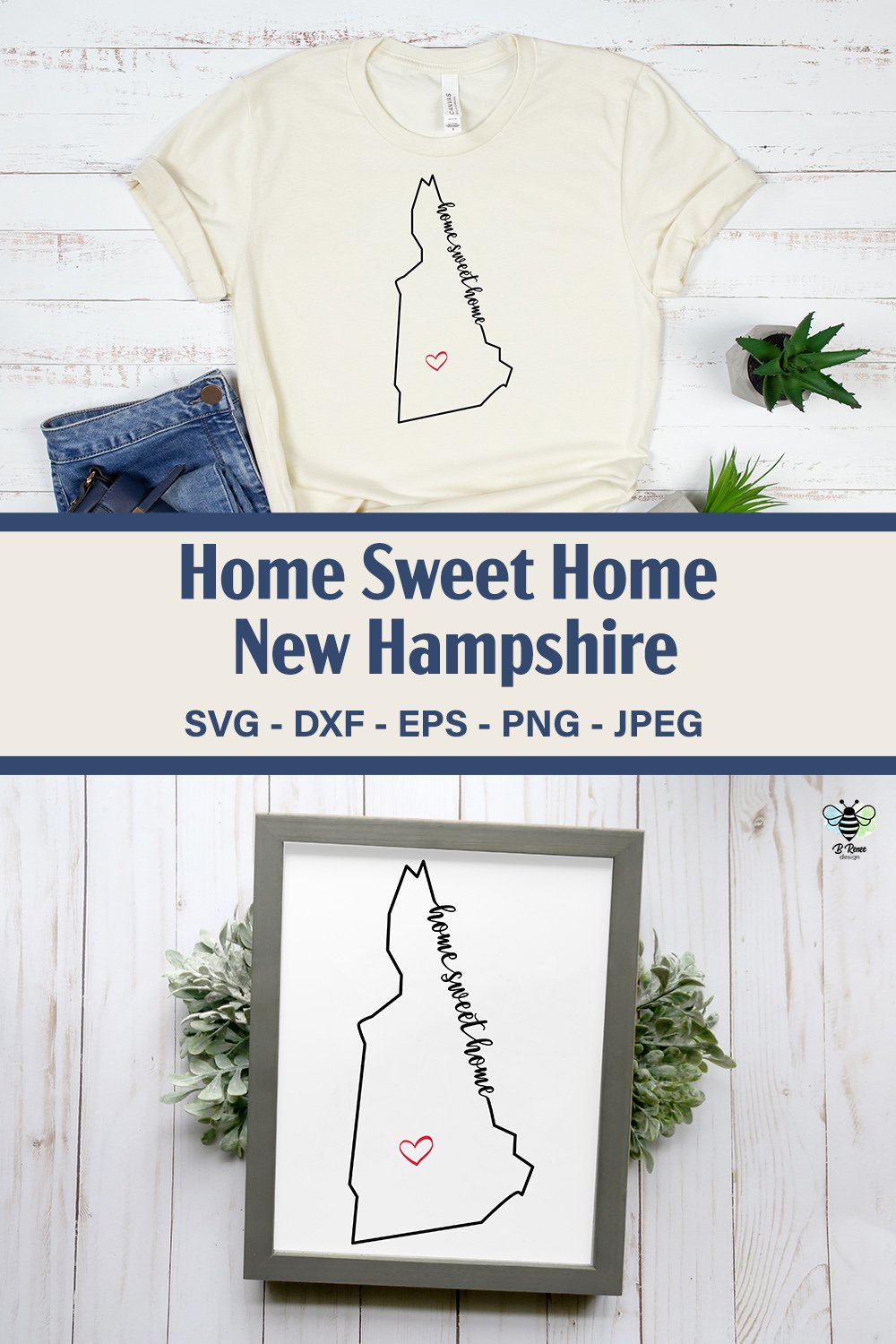 New Hampshire Home Sweet Home SVG | State Pride SVG