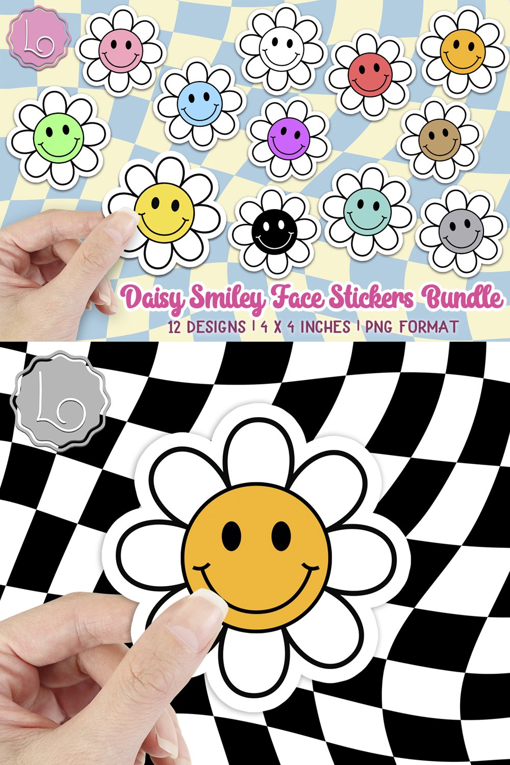 Daisy Smiley Face Stickers Bundle