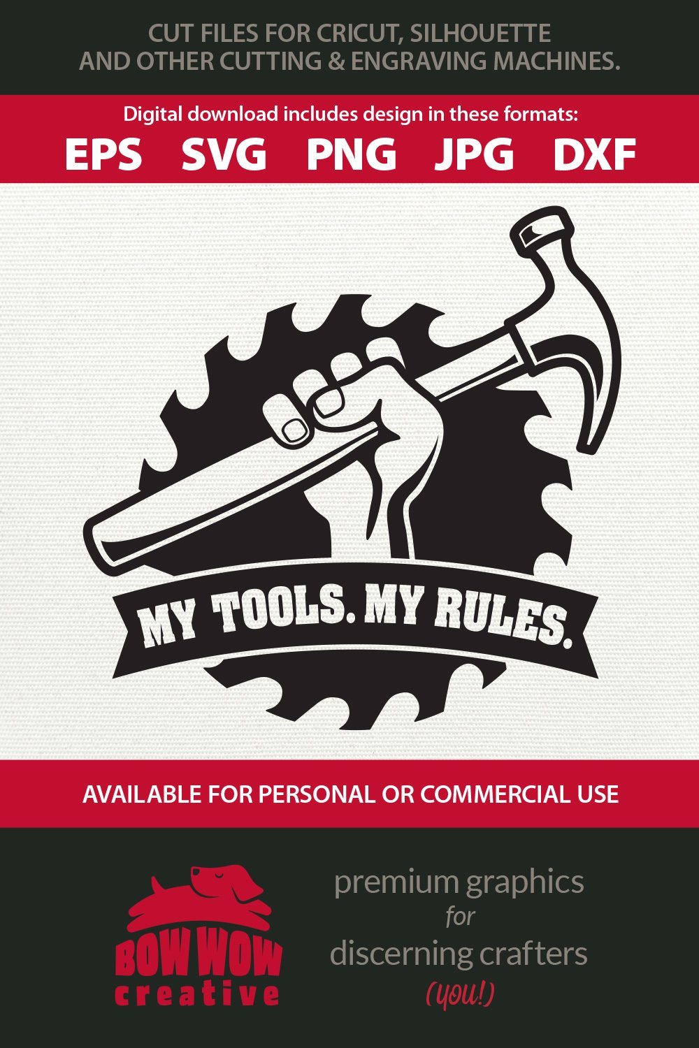 My Tools My Rules - Funny Garage / Woodworking Shop Sign SVG
