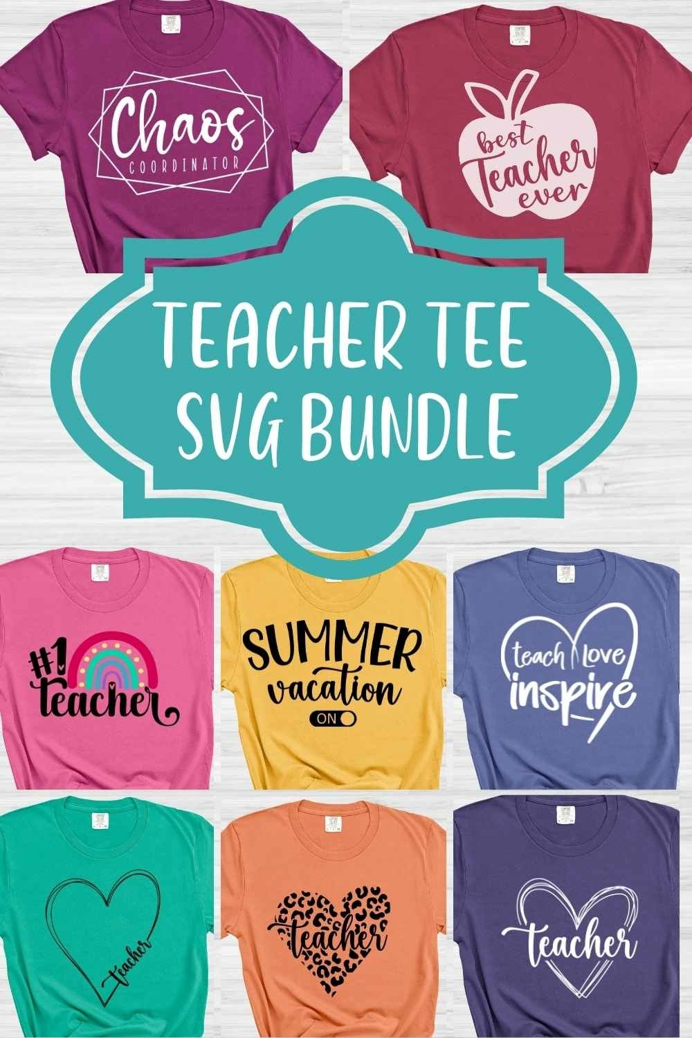 Teacher T-shirt Designs | Eight SVG Files