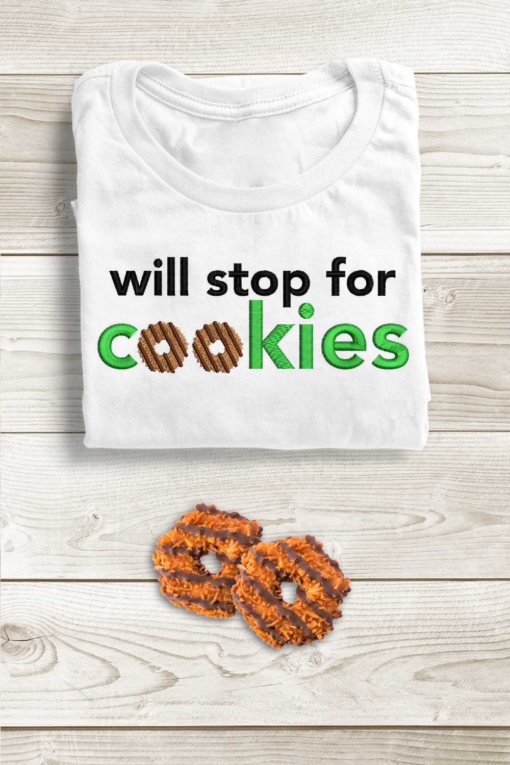 Will Stop for Cookies Embroidery File