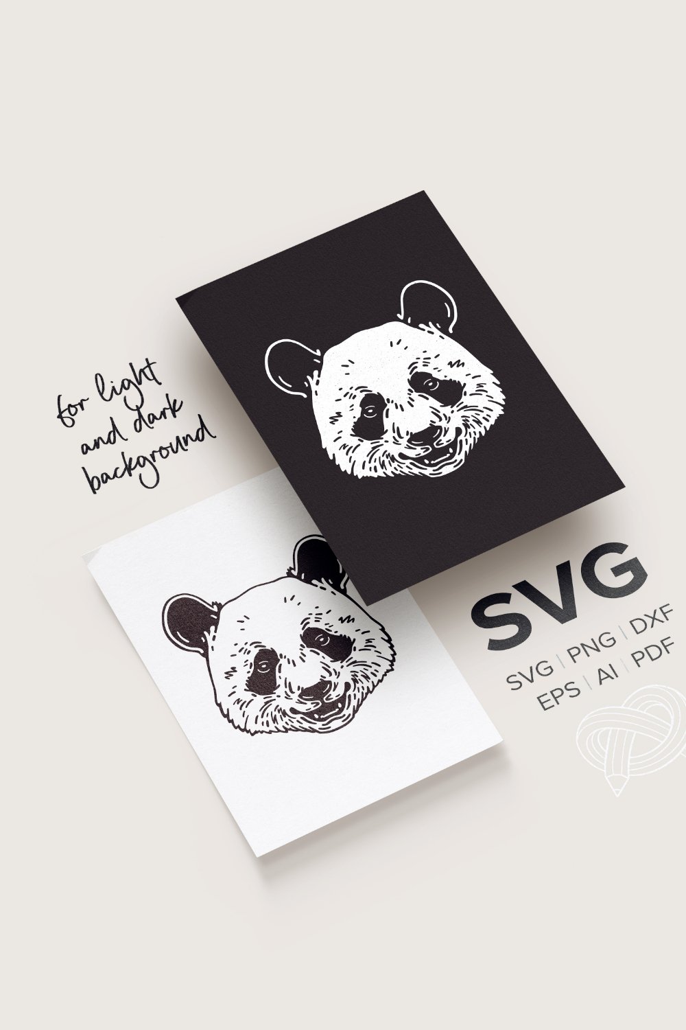 Panda SVG for Cricut and Silhouette machines. Perfect DIY.