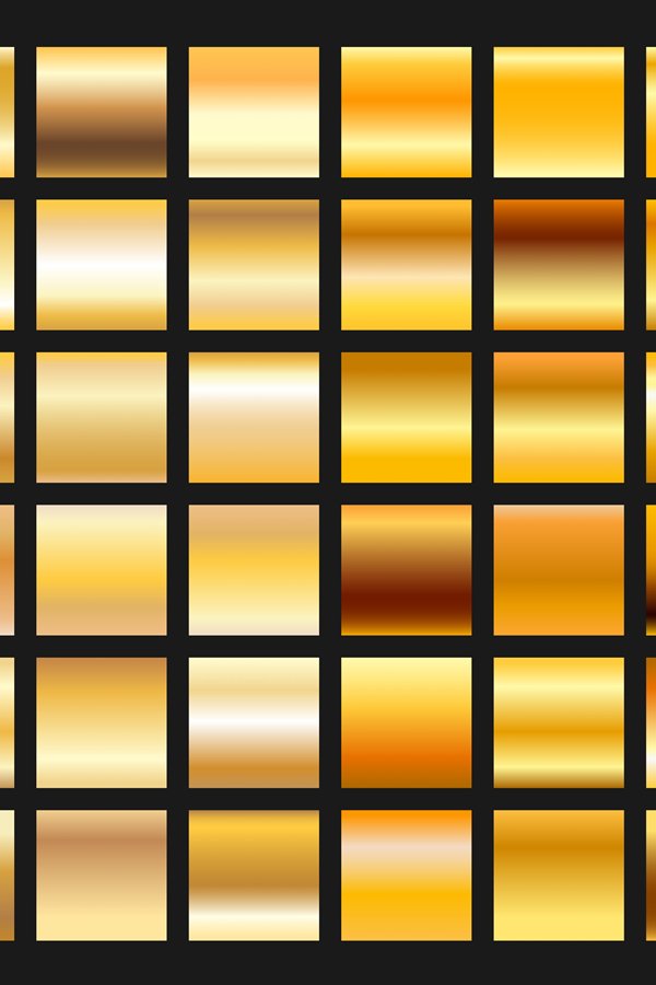 Digital design golden gradient icons