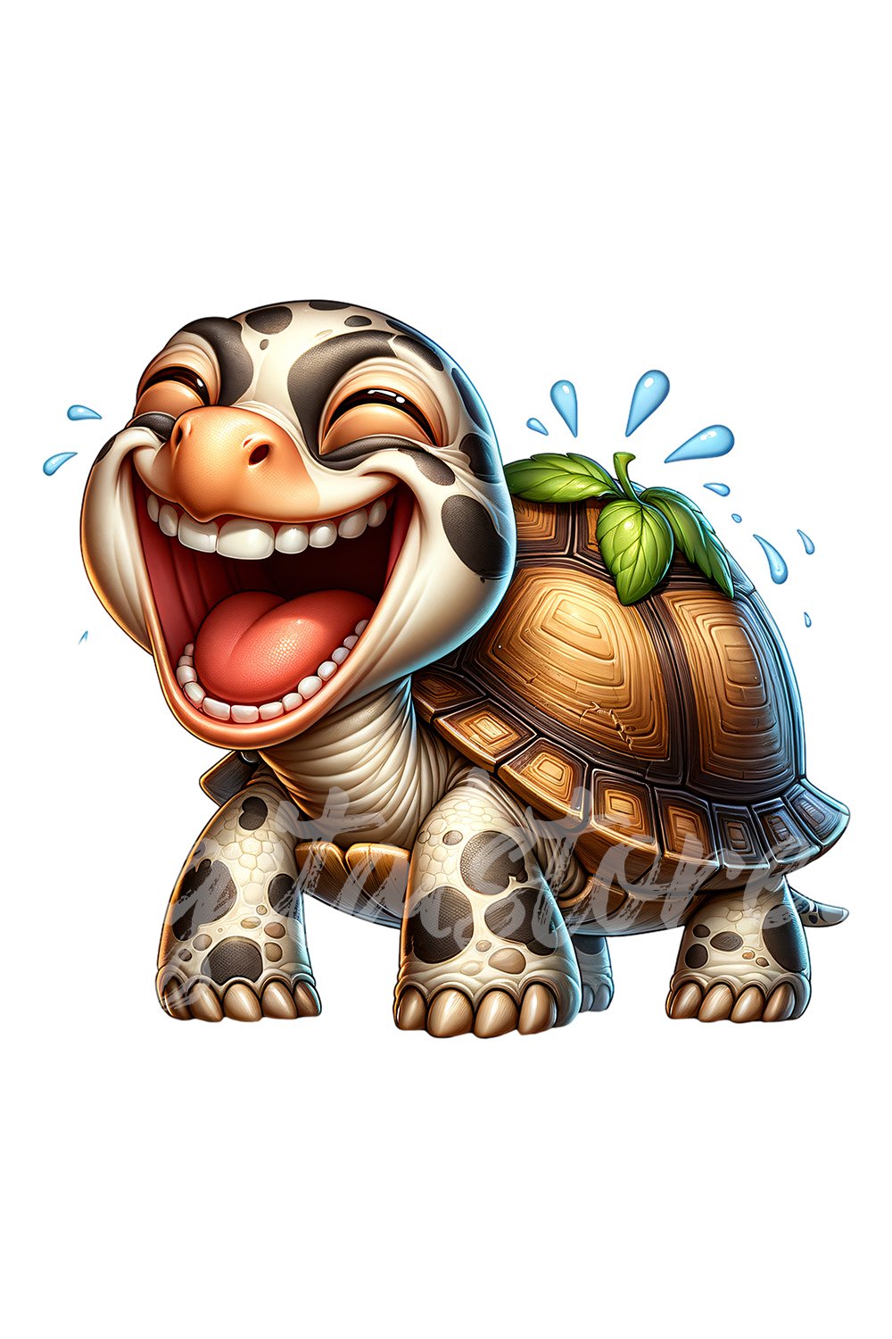 Funny Quirky Turtle Clipart Sublimation PNG (3589744)