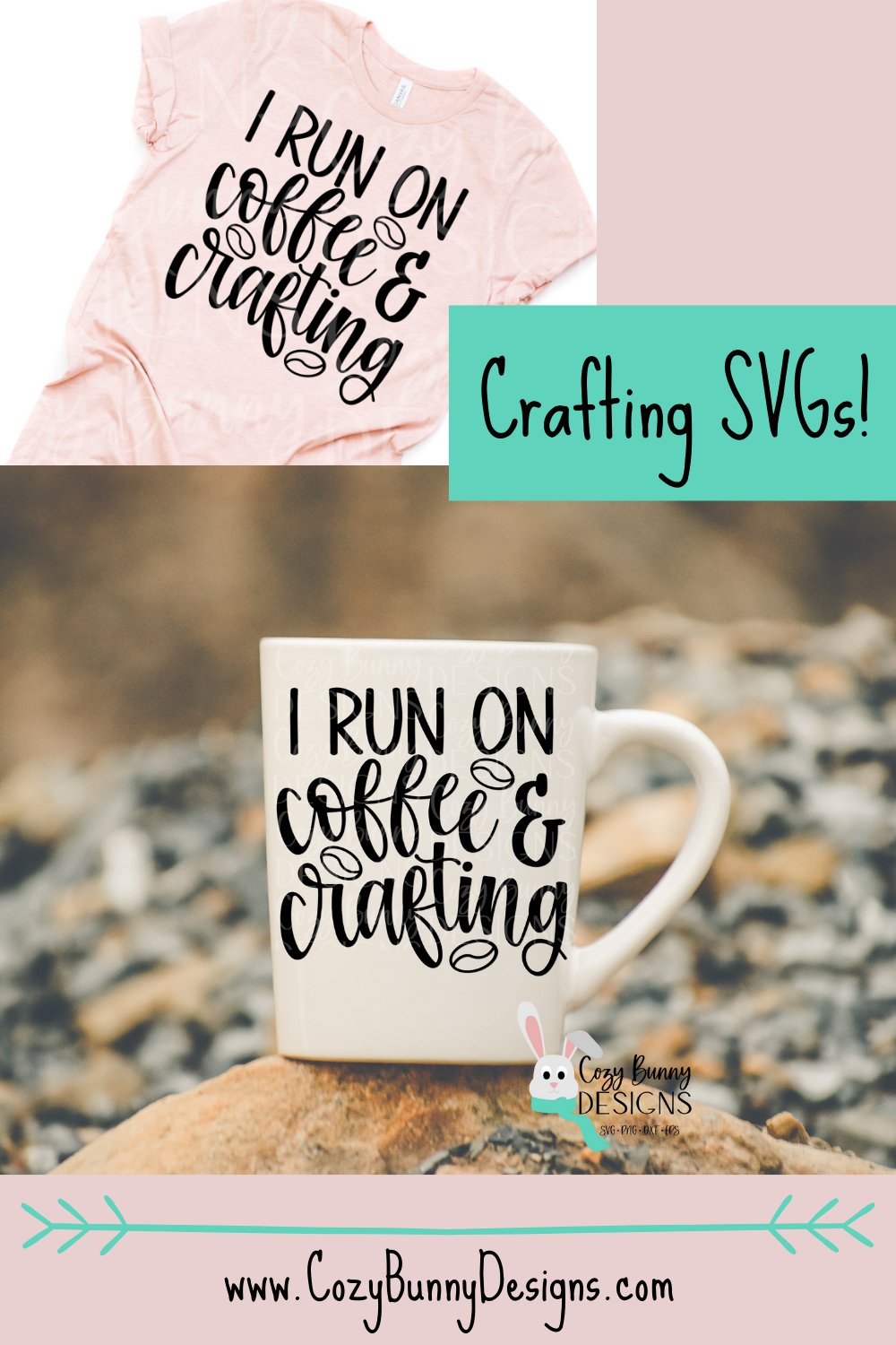 I Run on Coffee & Crafting SVG (1143651)