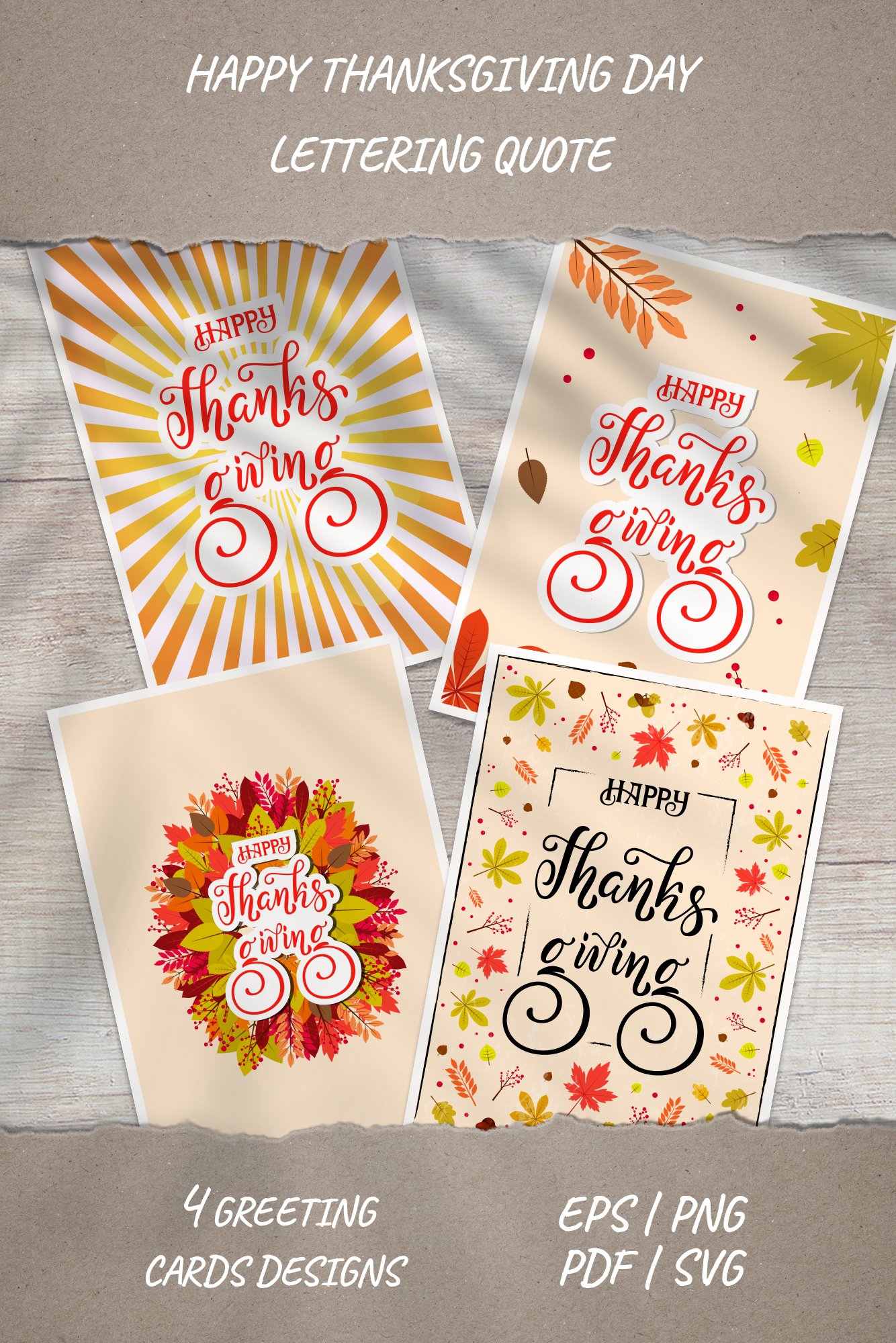 Fall design card for Thanksgiving day Ready to print