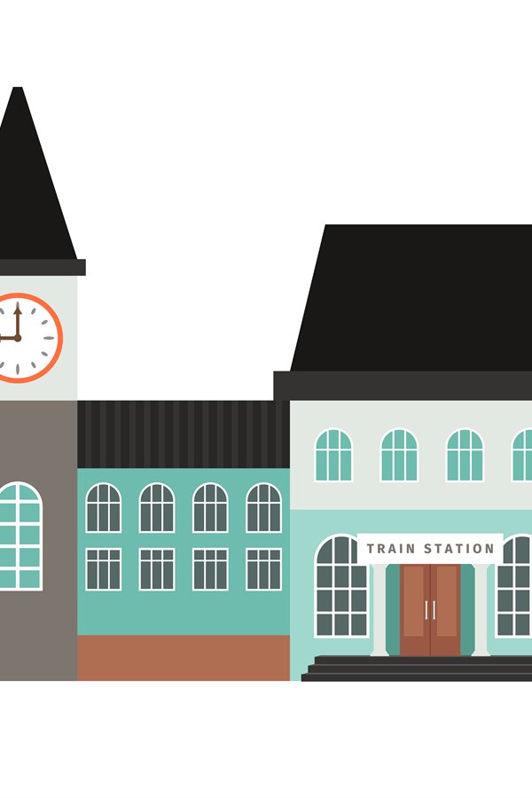 Train station building icon