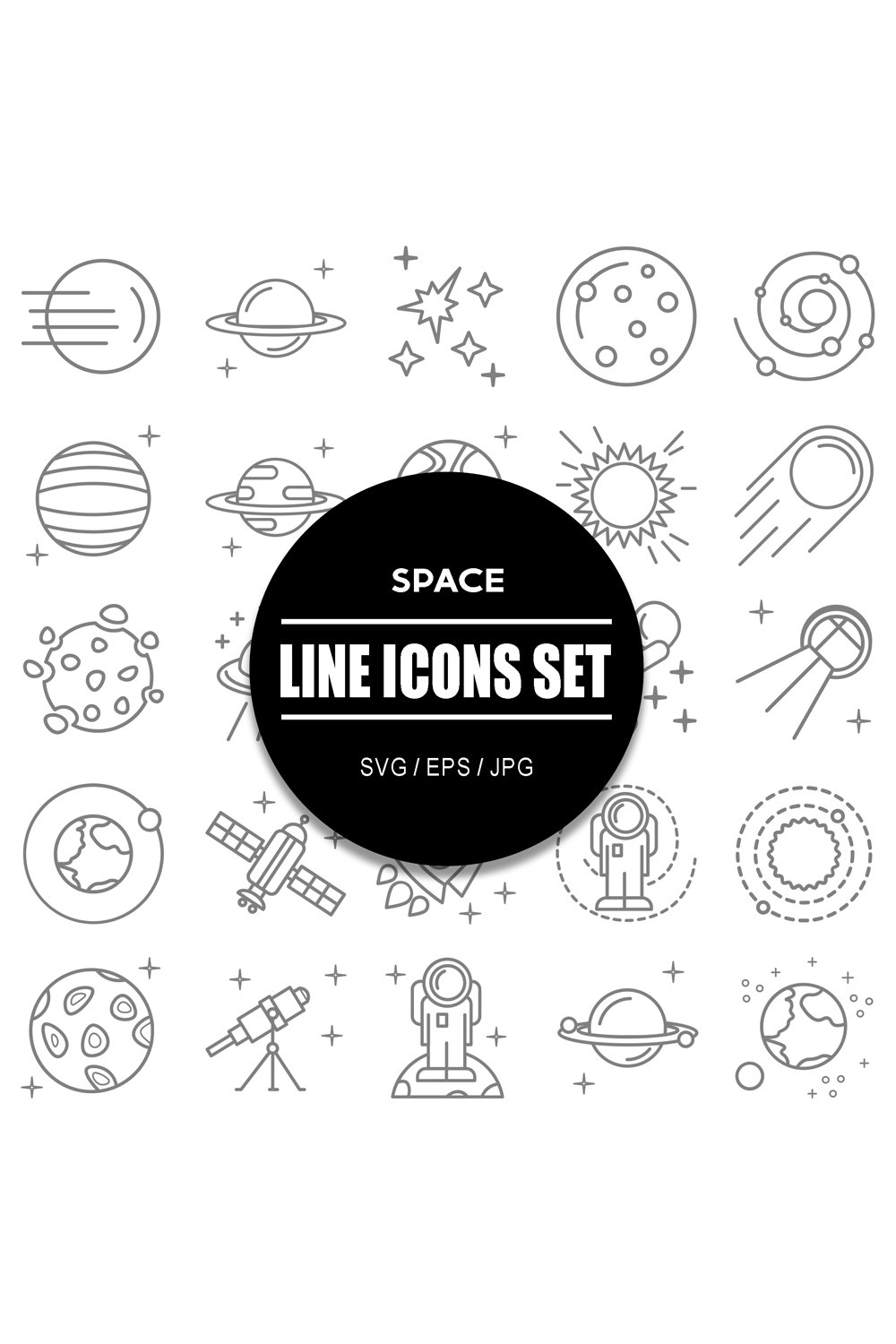 Space Line Icon Set