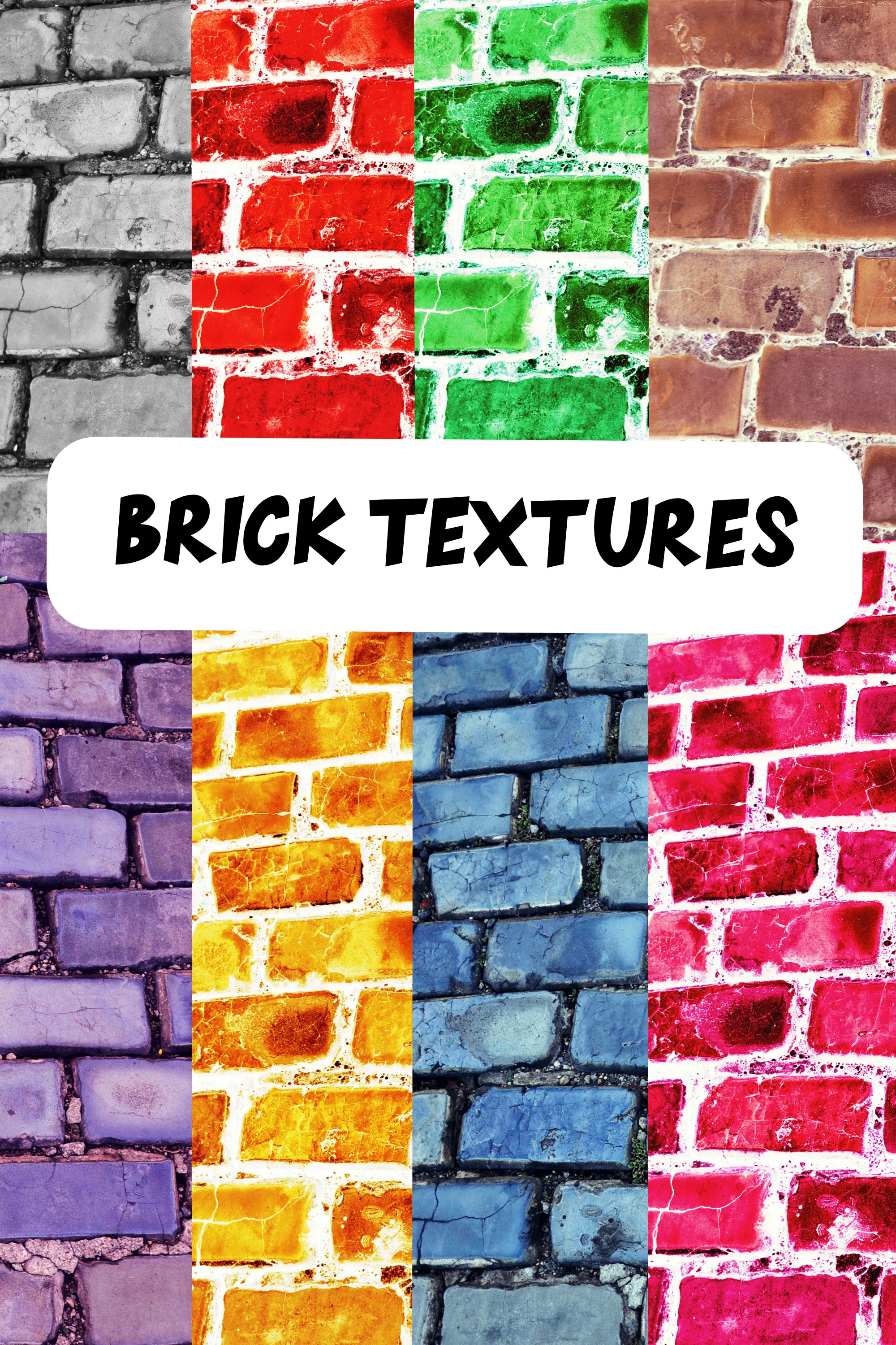 Colorful Brick Textures |Brick Backgrounds | Brick Patterns
