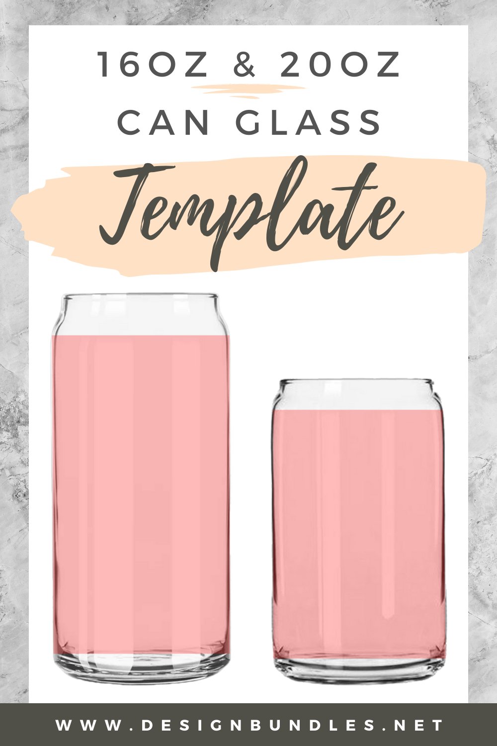 16oz Can Glass Template SVG 20oz Libbey Can (1911780)