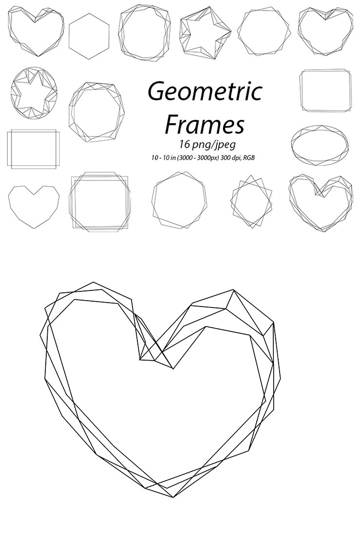 Geometric Frames 16 png/jpeg