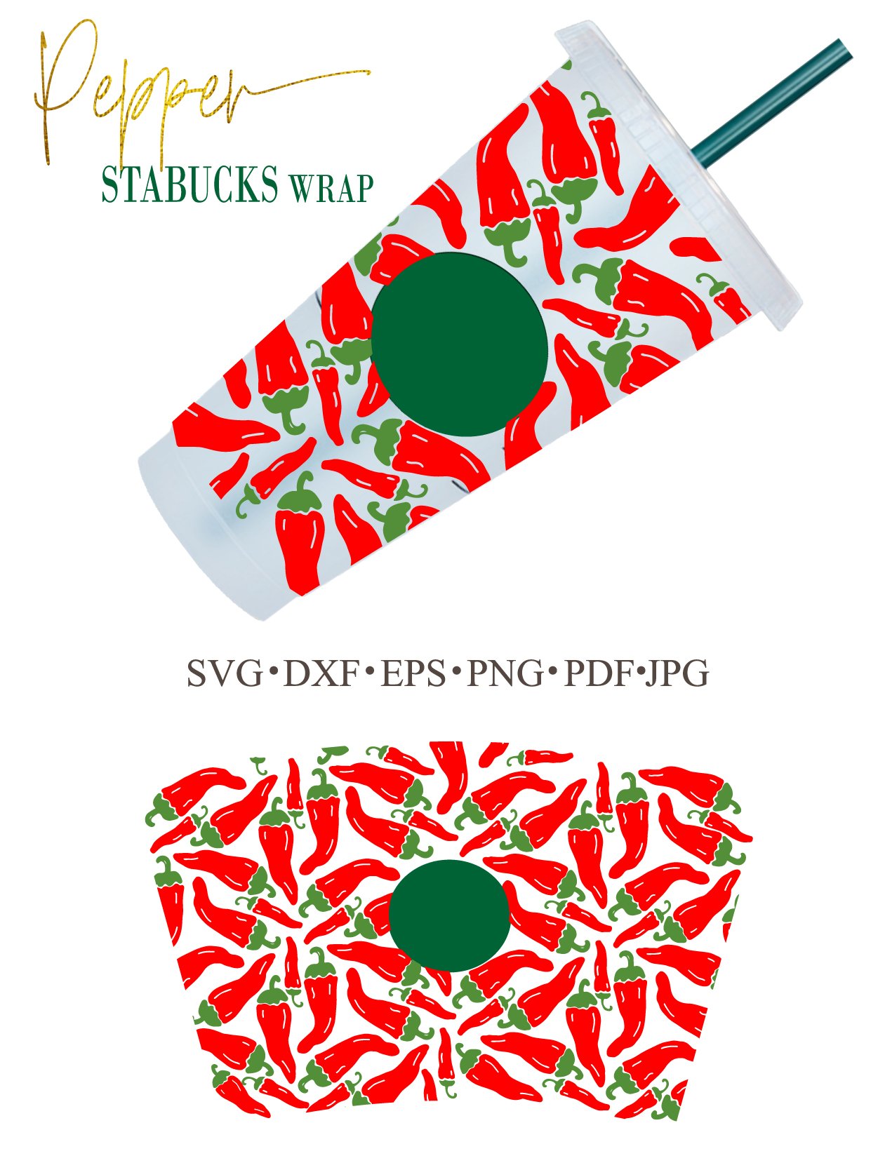 Red hot pepper SVG 24 OZ Tumbler