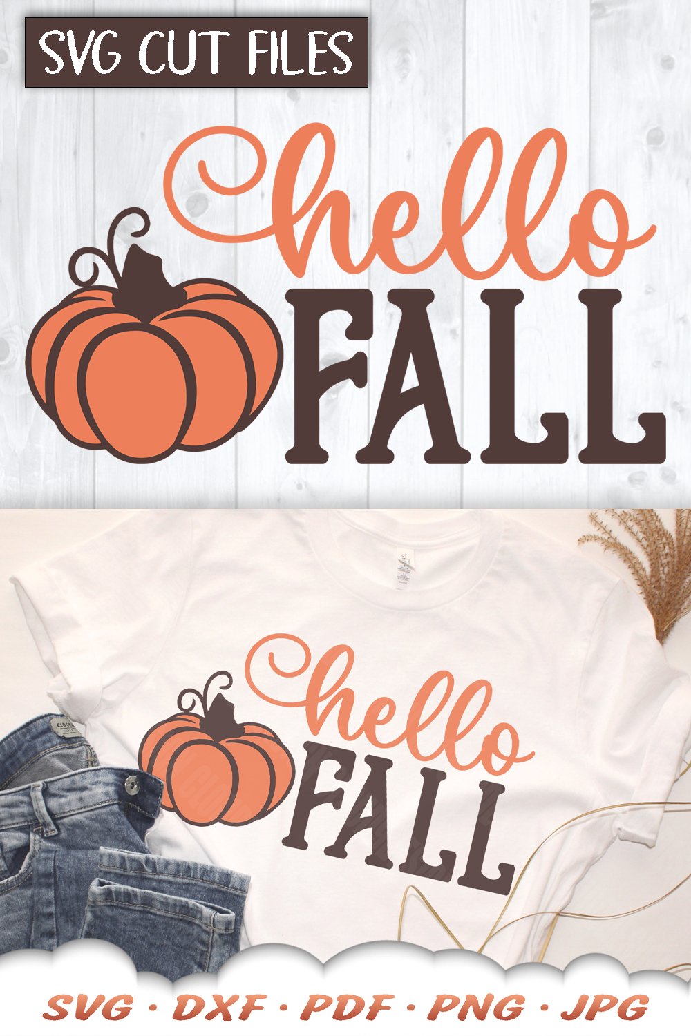 Hello Fall Pumpkin SVG