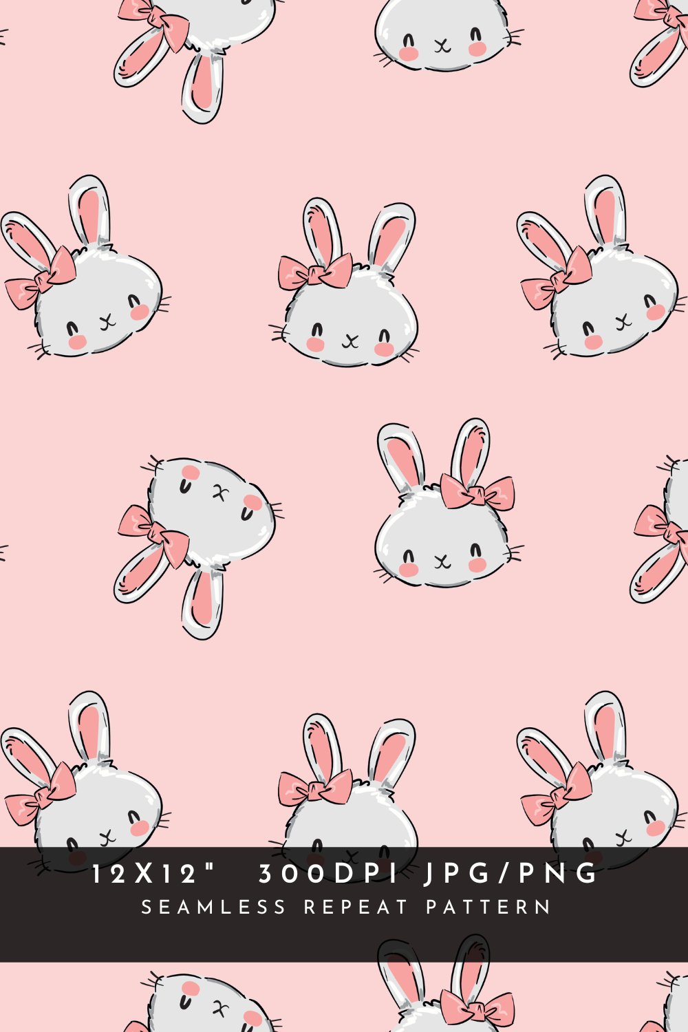 Easter Bunny Seamless Pattern Digital Paper (2413992)