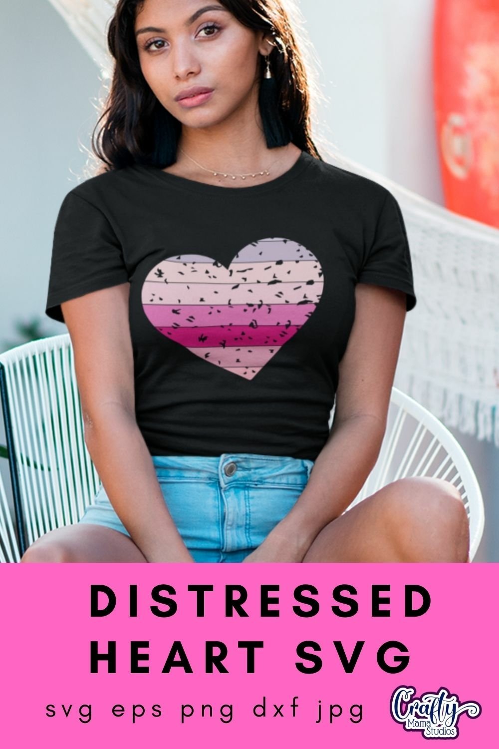 Hombre Heart | Distressed Heart Svg Files