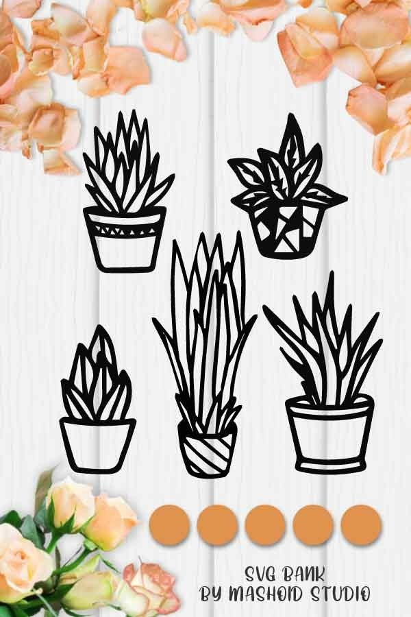Potted plant Svg, Home Plant SVG, Indoor Plant svg