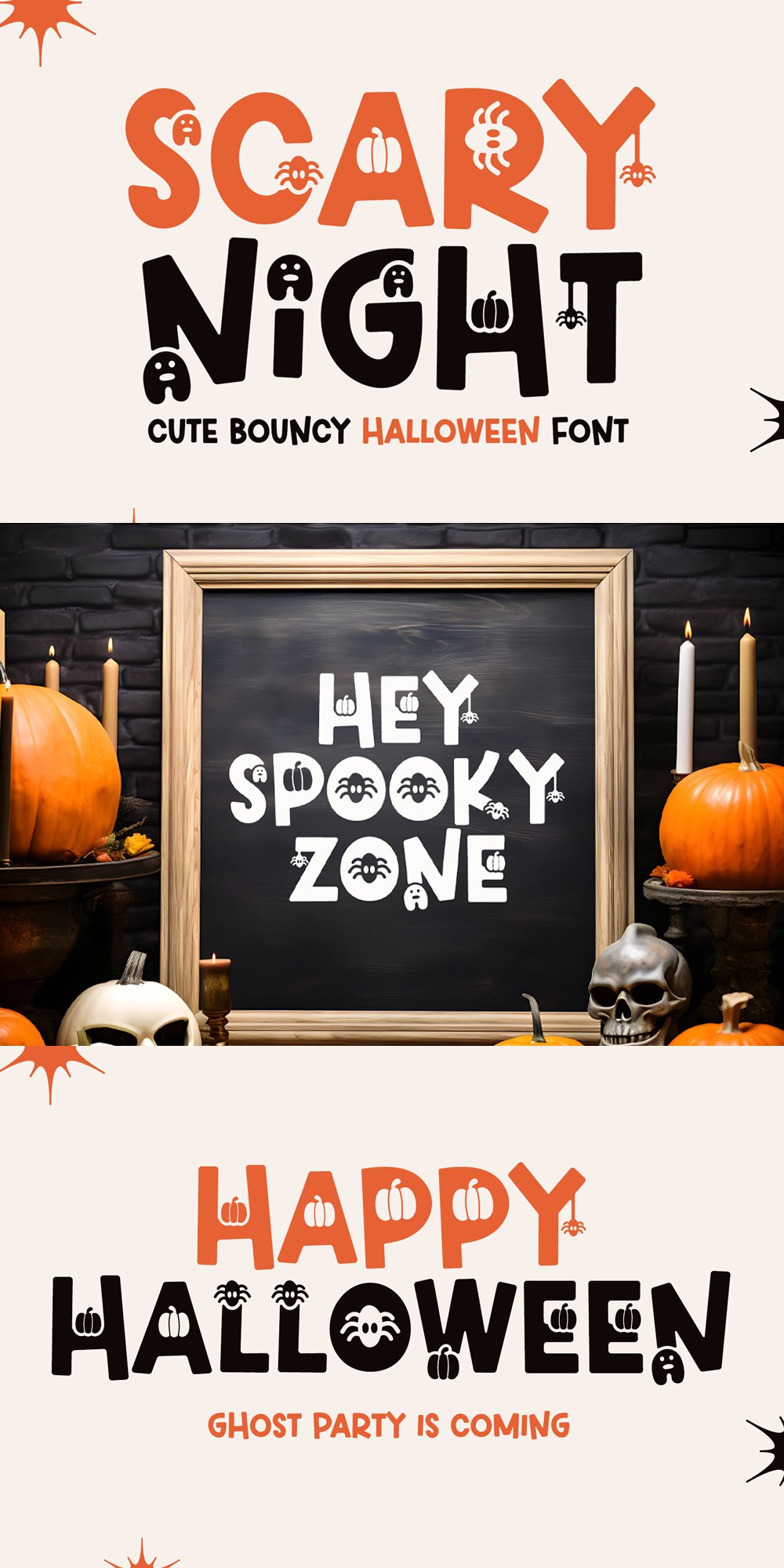 Scary Night - Cute Halloween Font (4507954)