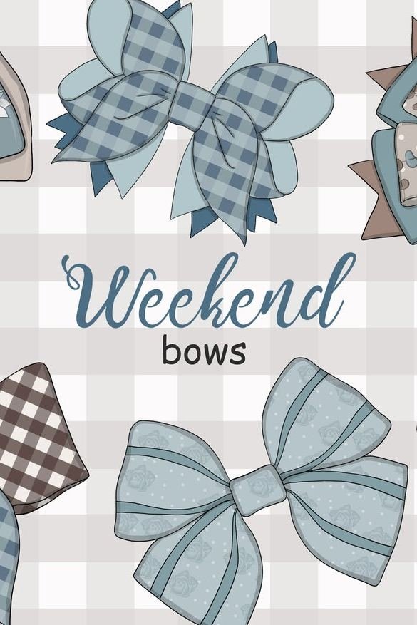 Weekend BOWS Planner Elements Office Chic Rose Clipart JPEG