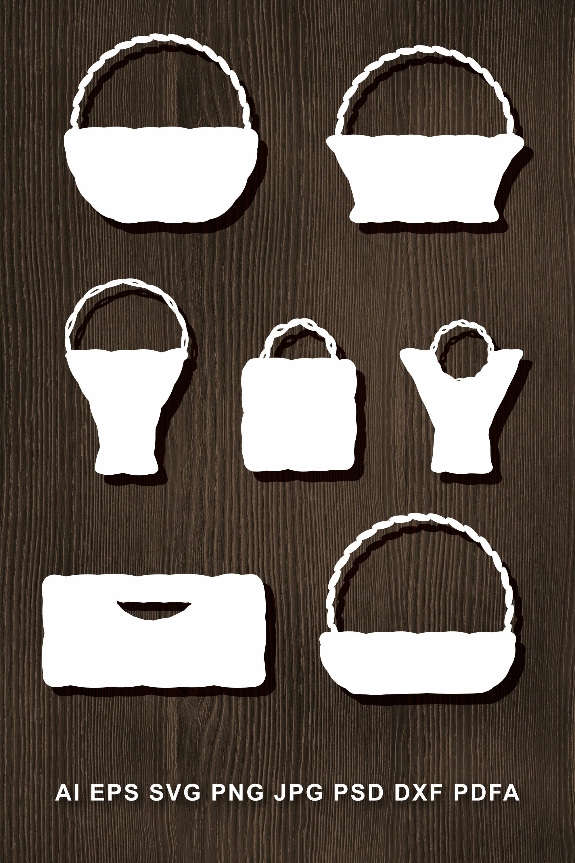 Basket silhouette SVG Cut file for Crafters for (1225168)