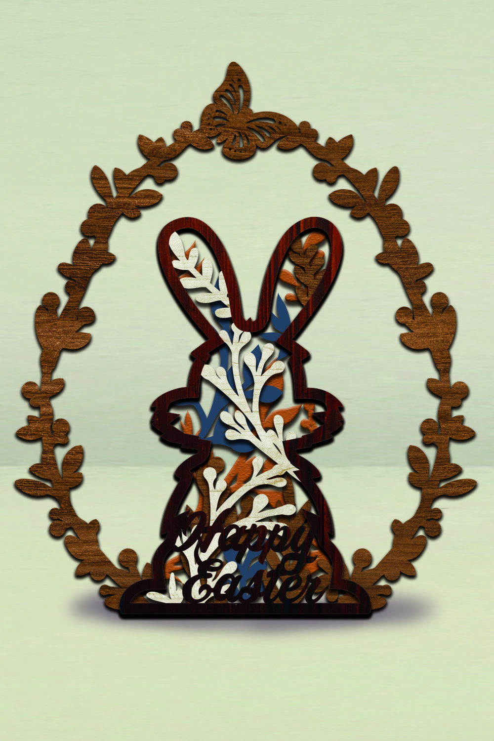 Easter Decorative Rabbit Template, Laser Cut File