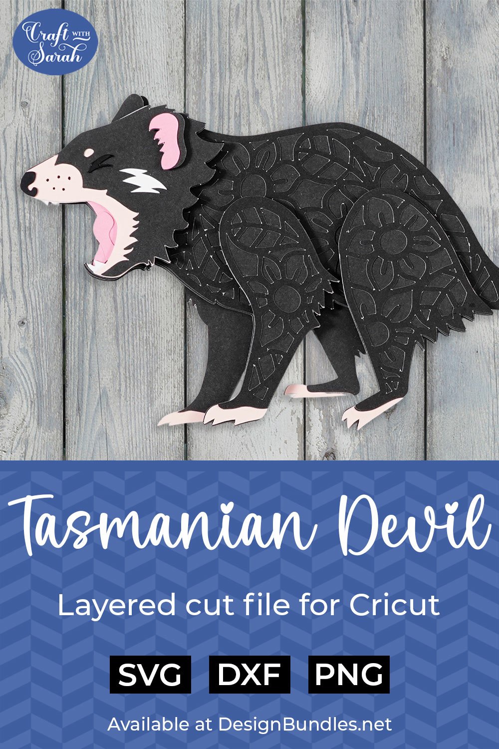 Tasmanian Devil SVG | 3D Layered Australian Tasmanian Devil