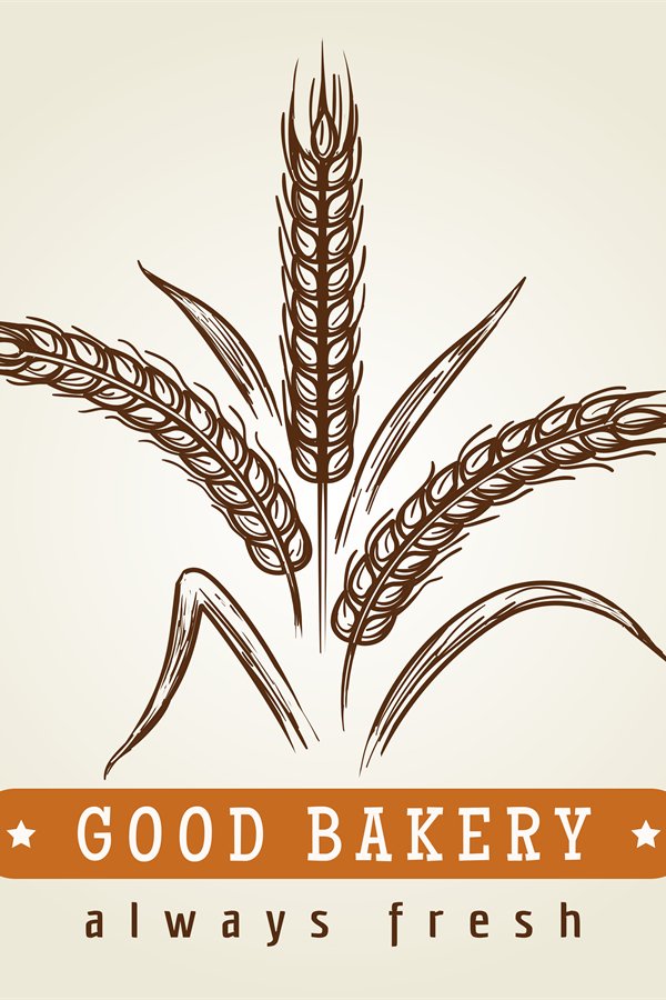 Good bakery logo with wheat ears