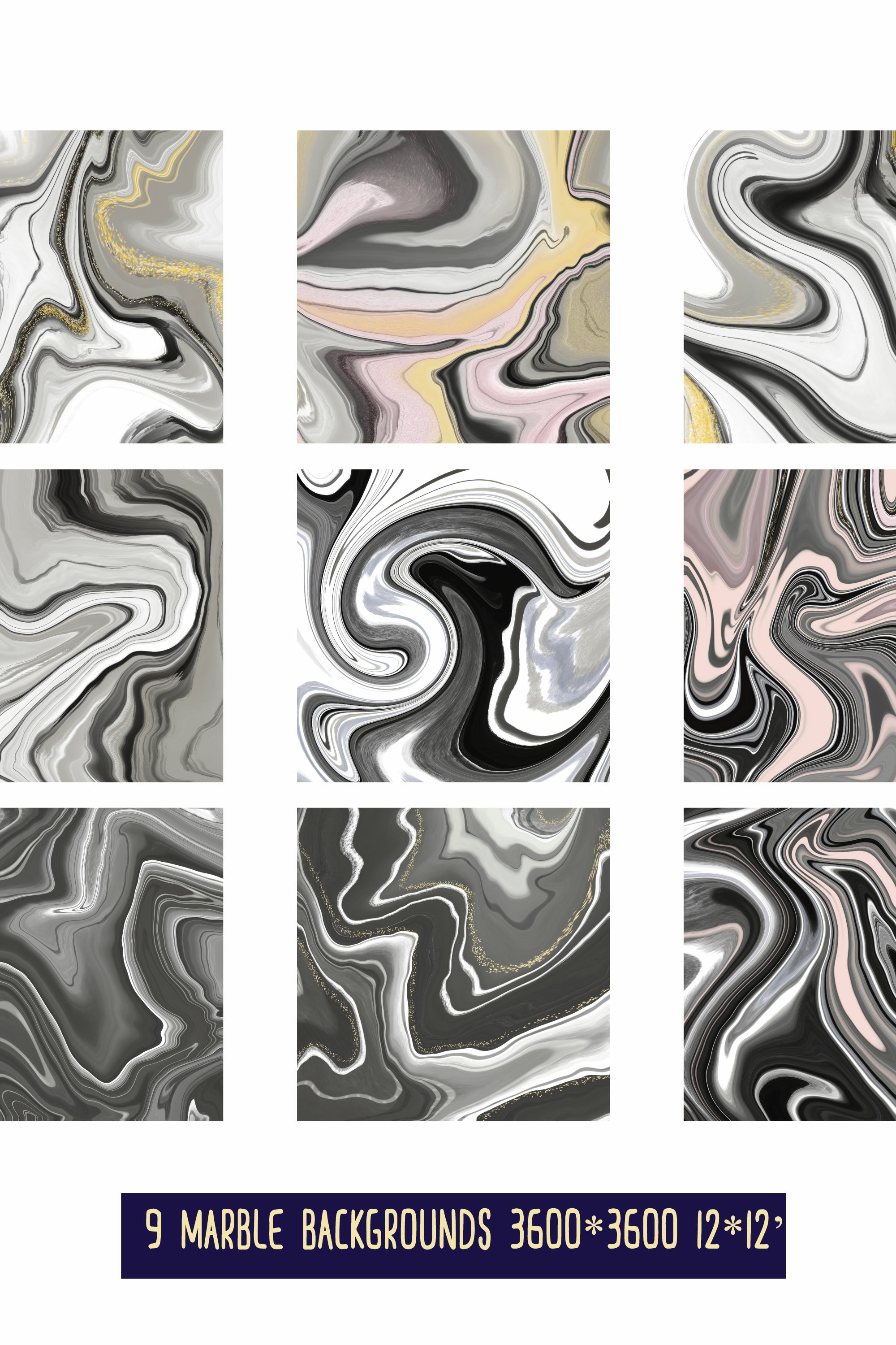 Marble backgrounds. Digital paper pack. (1239073)
