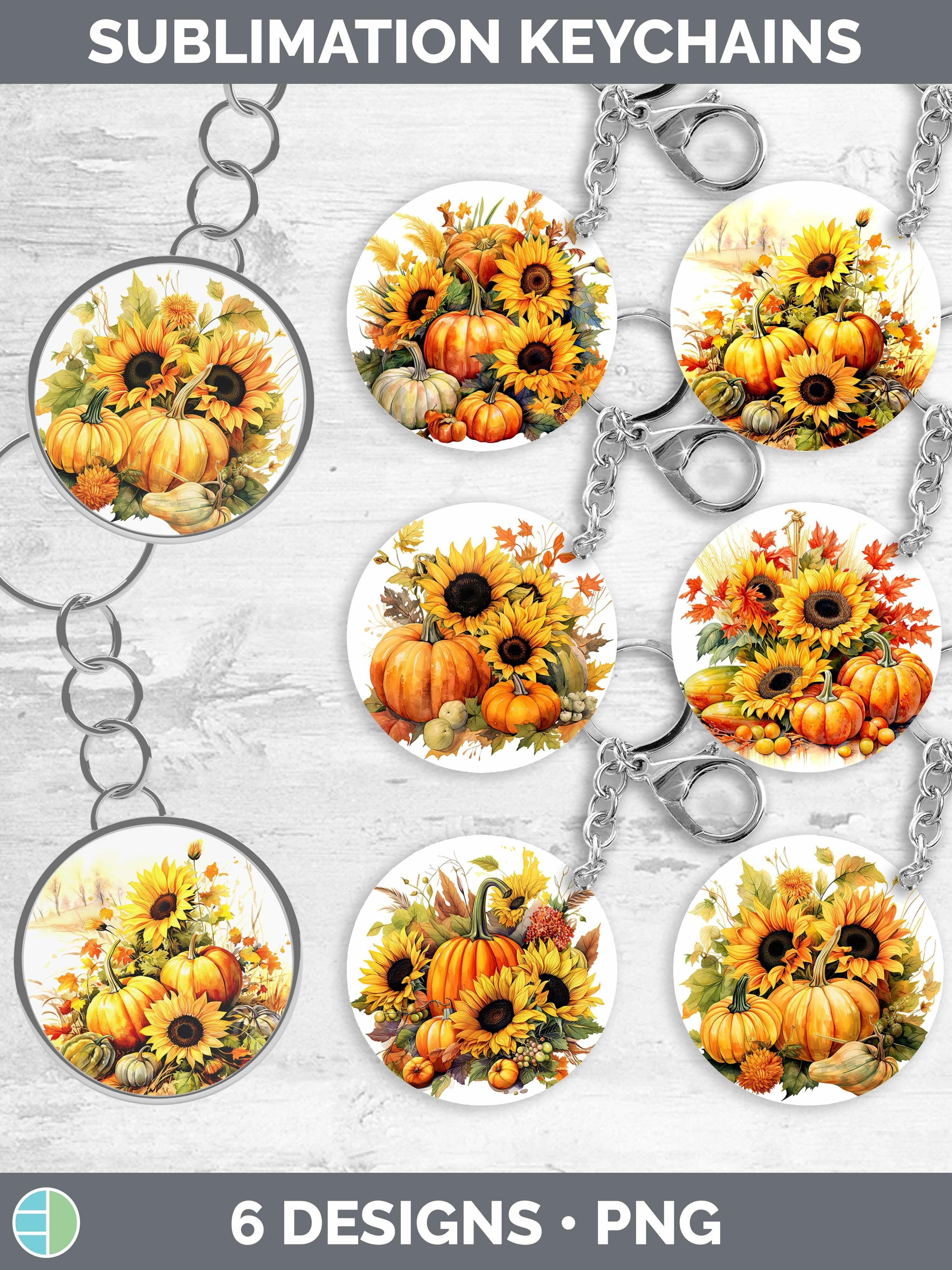 Autumn Pumpkins Keychain | Bundle Keyring Designs