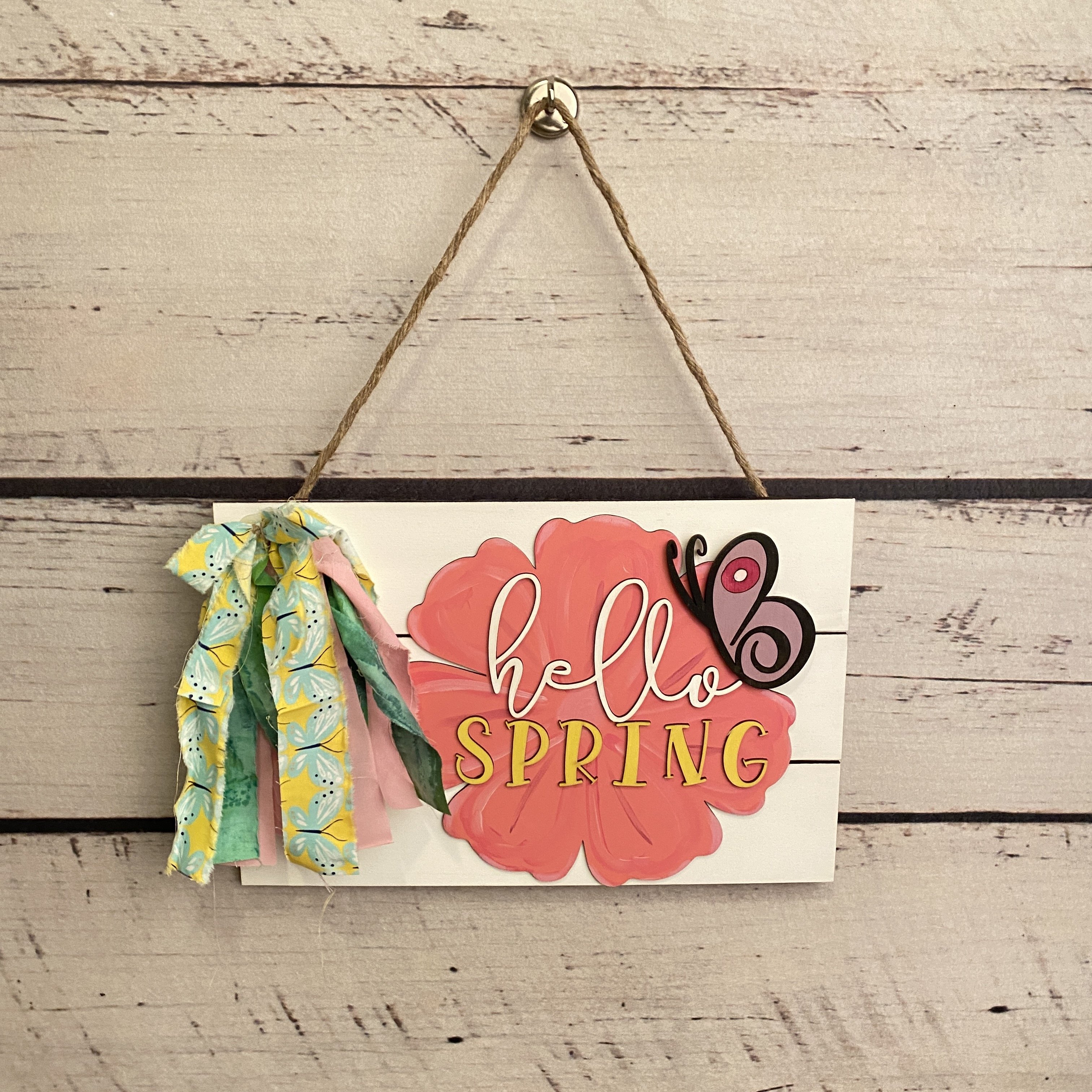 Hello Spring Pallet Sign Laser Cut File