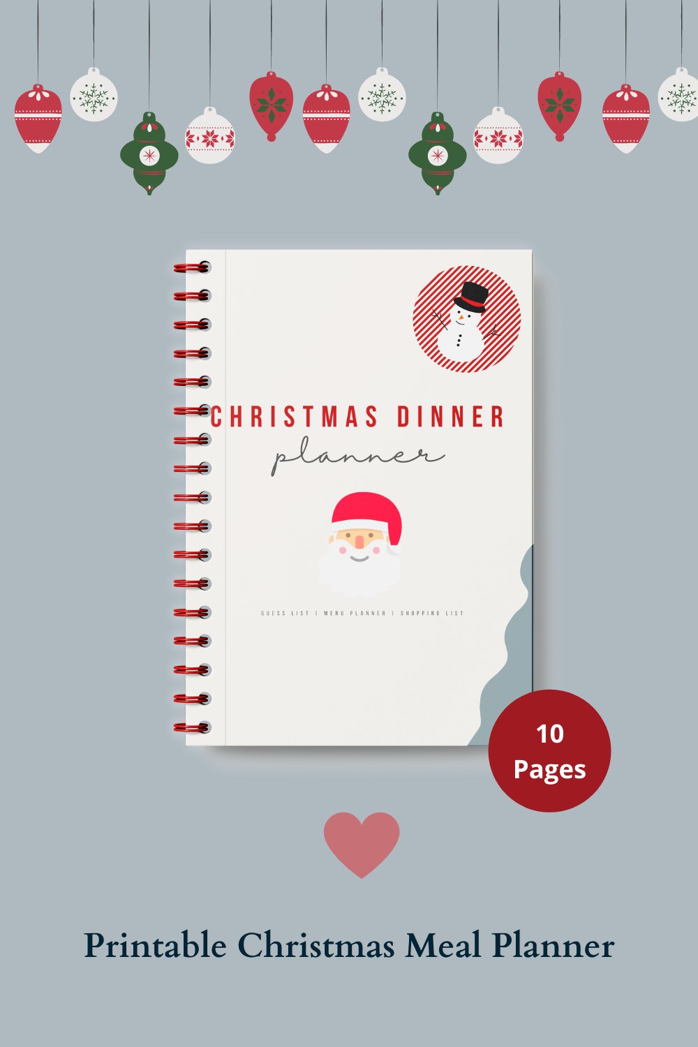 Printable Christmas Meal Planner, Holiday Planner (1568618)