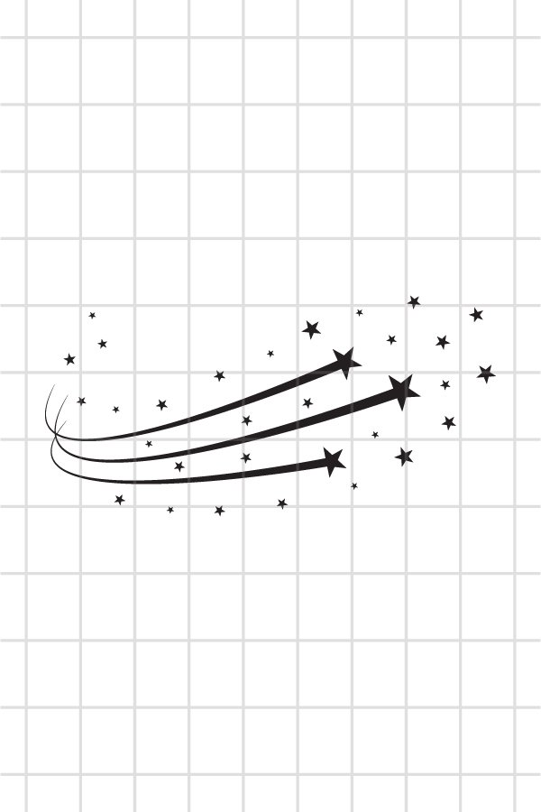 Falling star SVG, Dream star Cut File for Cricut Silhouette