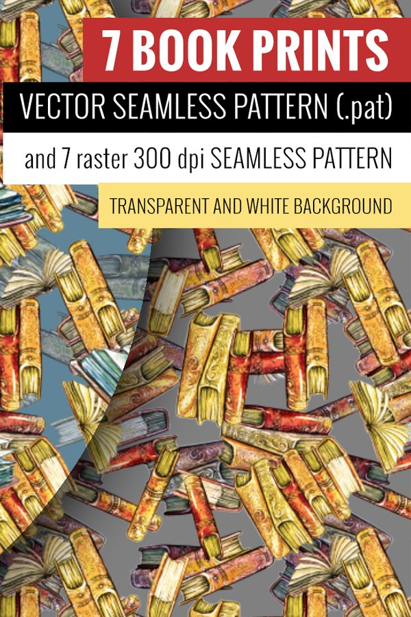 6 Book pattern background