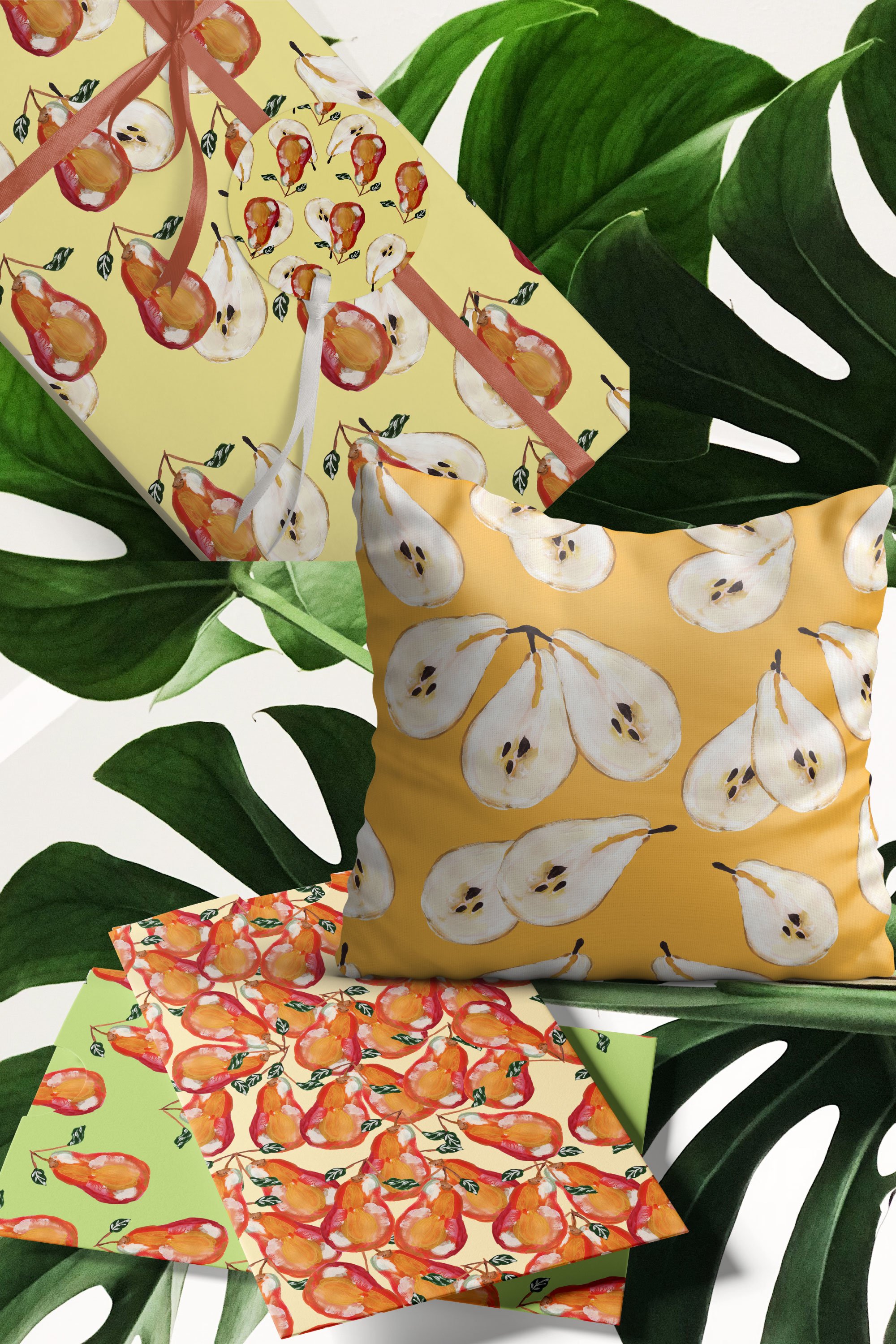 Pear Fruit Digital Paper