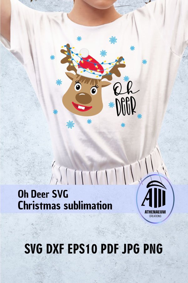 Christmas Deer svg| Oh Deer SVG| Christmas quotes SVG