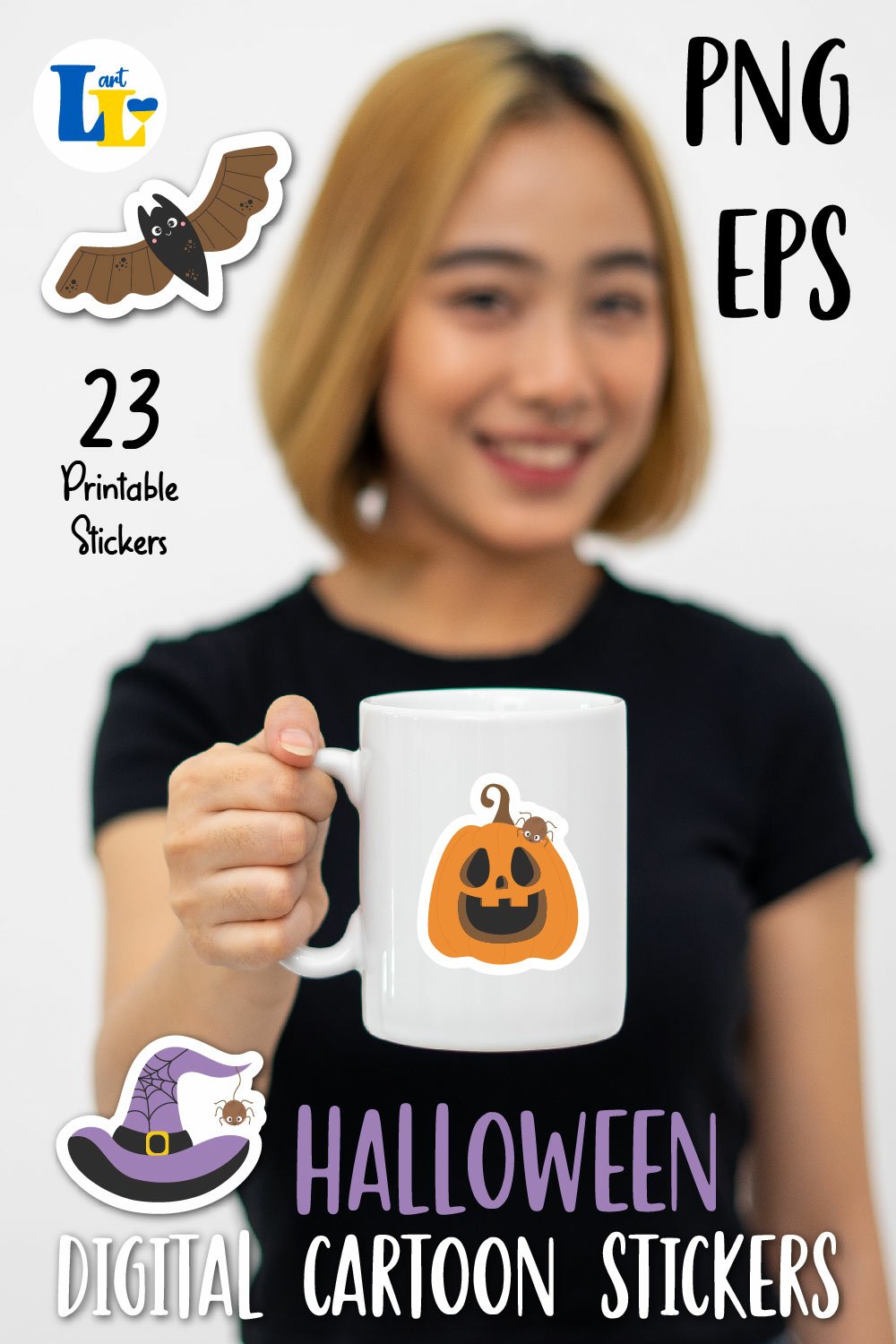 Cute happy Halloween bundle| Digital Printable stickers