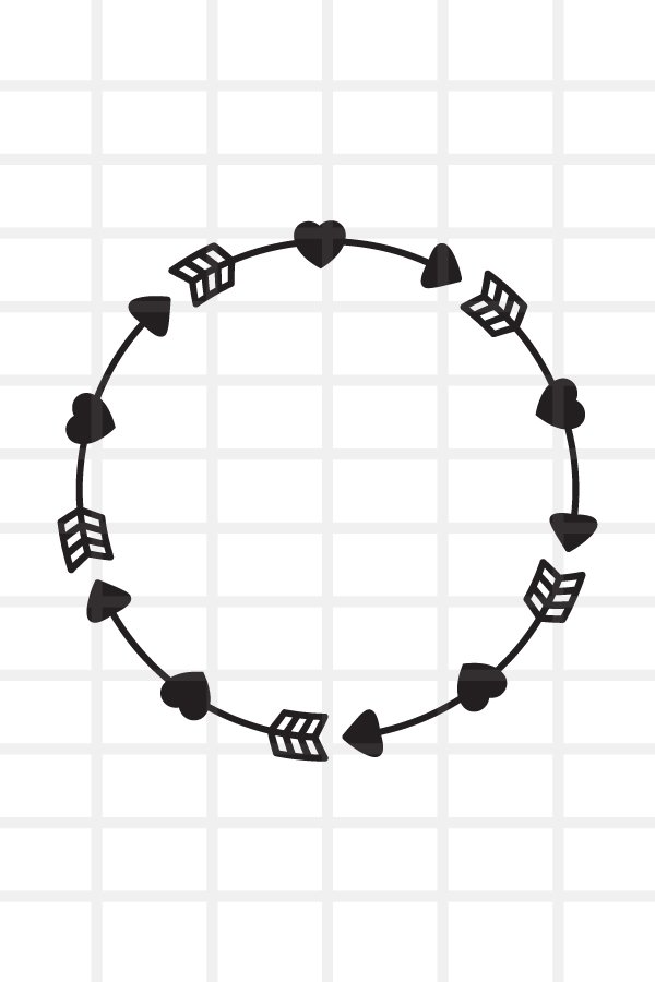 Circle Arrow Svg, Arrow monogram frame cut file. (705573)
