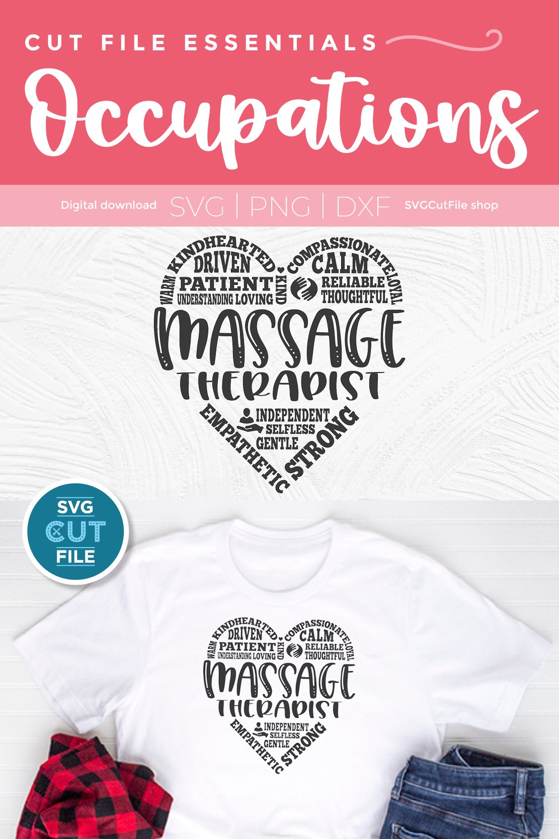 Massage Therapist svg, a masseusse svg for shirts & totes